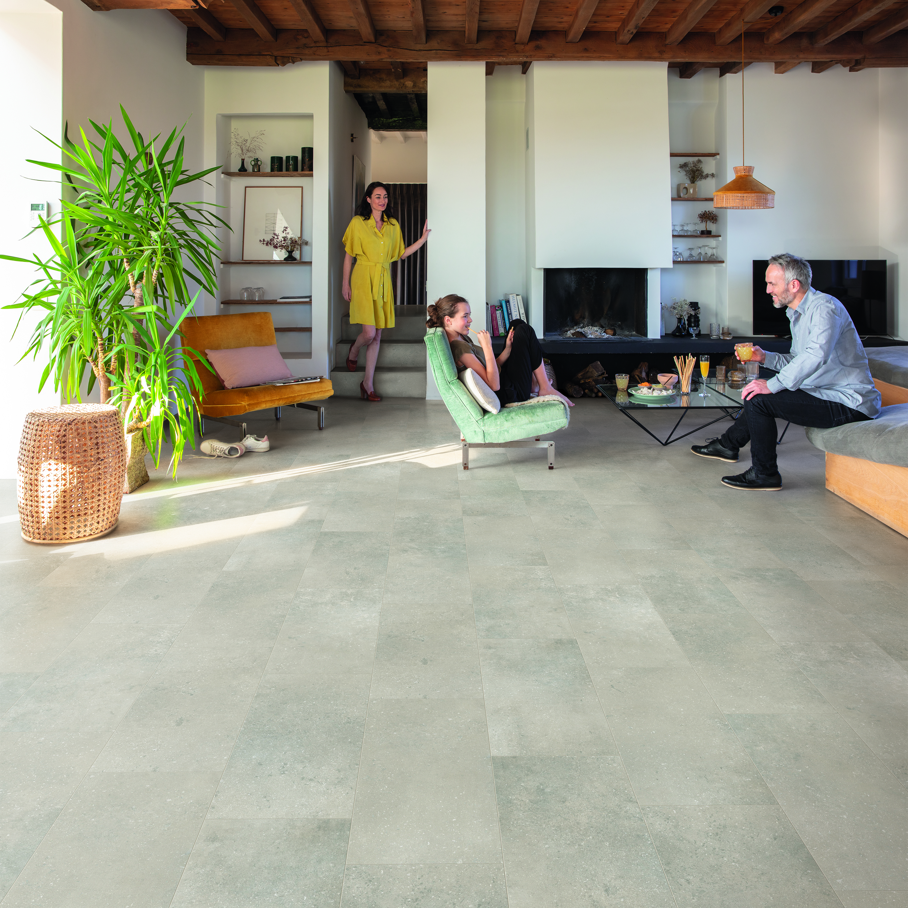 Dalle PVC clipsable sous-couche intégrée SENS BY QUICK-STEP Lune effet ...