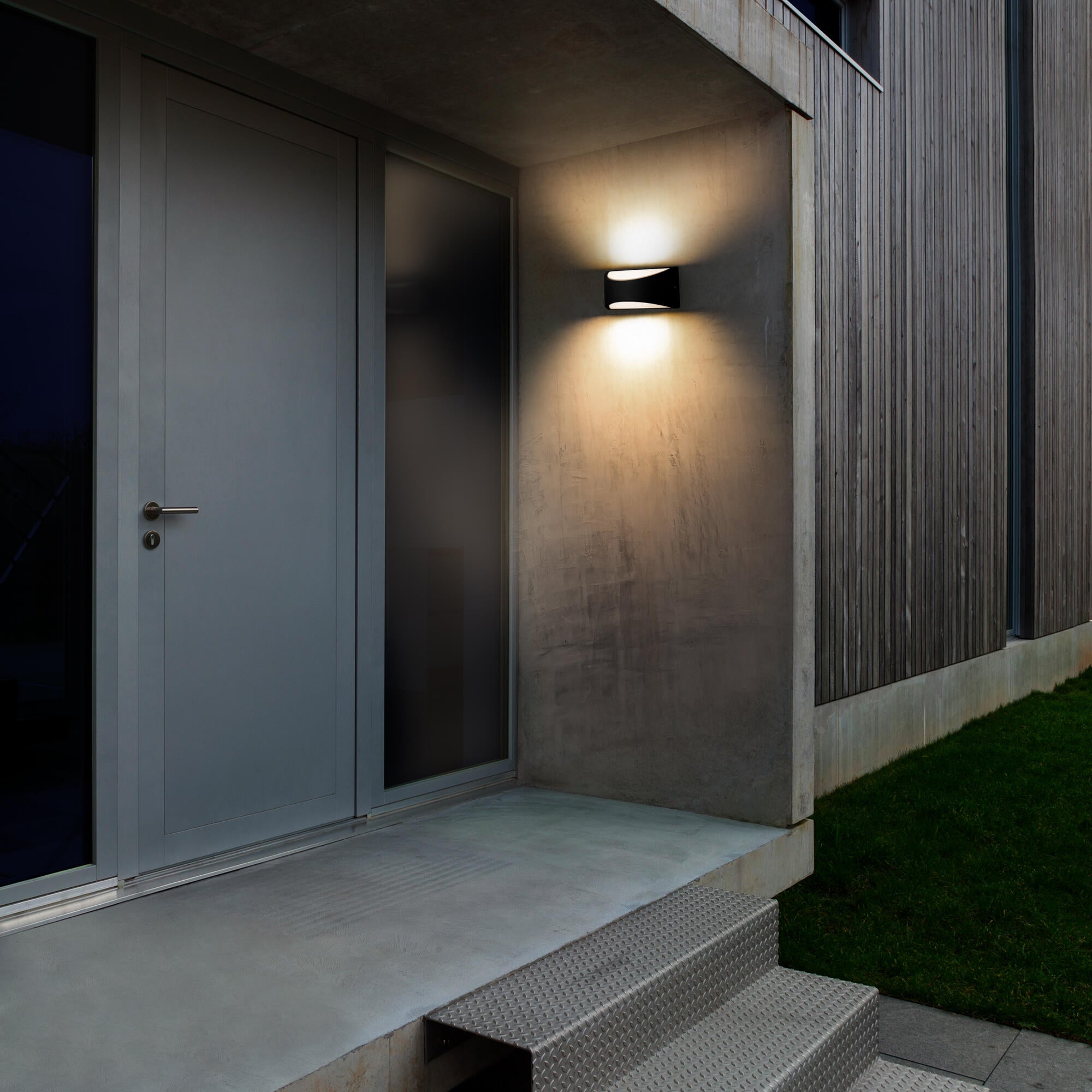 Applique LED, aluminium / polycarbonate, gris, Kapa, FORLIGHT | Leroy ...