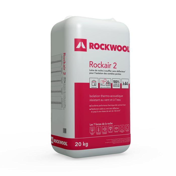 Laine de roche à souffler Rockair, 20kg, ROCKWOOL | Leroy Merlin
