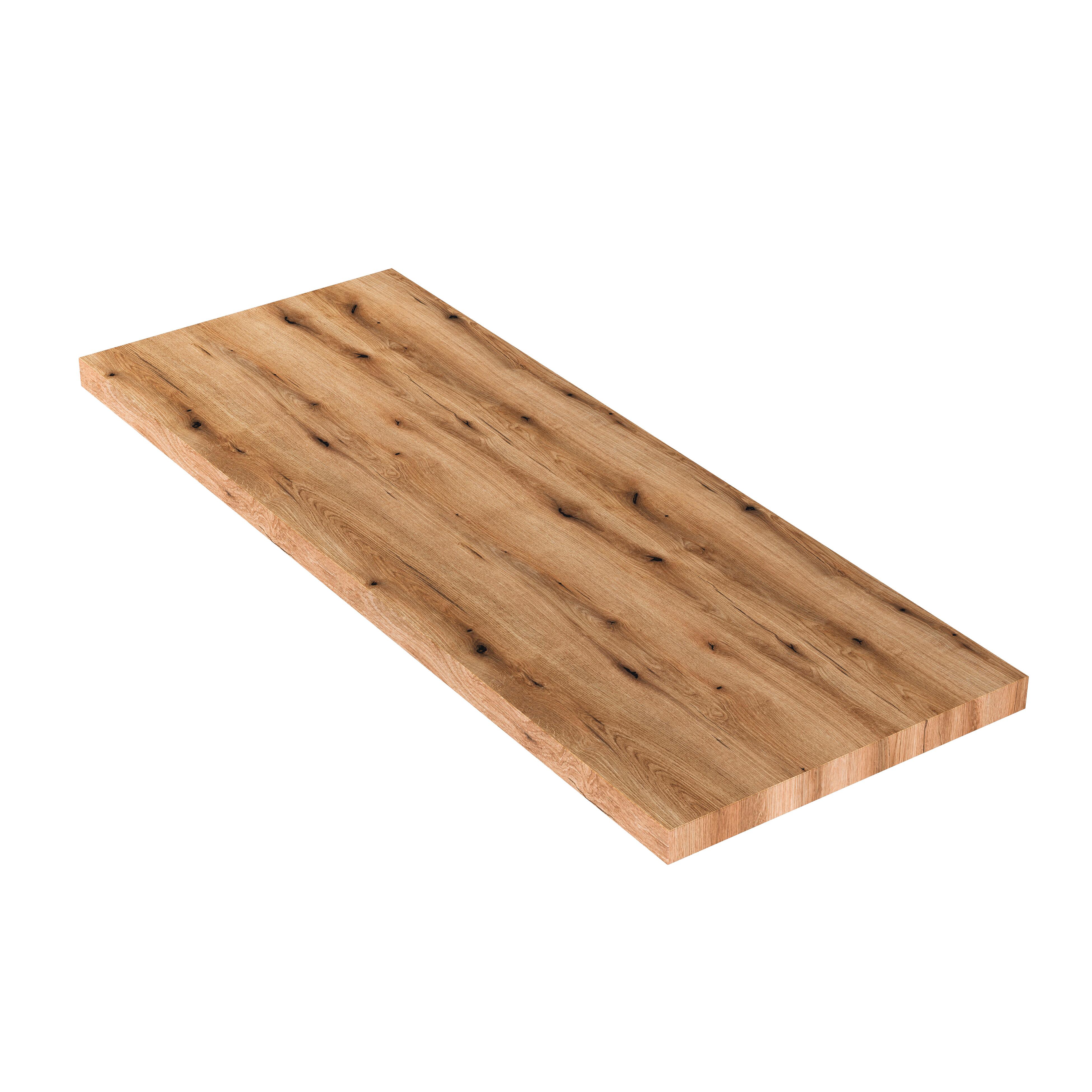 Top per lavabo Kros L 120 x H 4 x P 46 cm rovere naturale truciolare ...