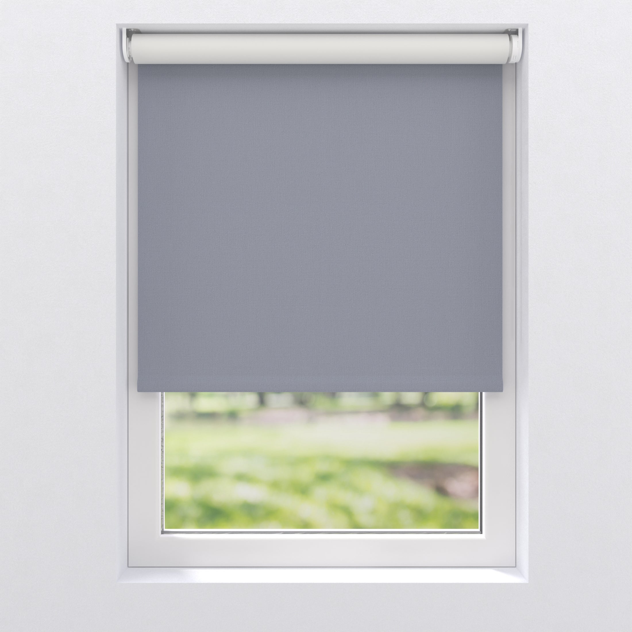 Store enrouleur motorisé occultant Motion gris, l.93 x H.275 cm | Leroy ...
