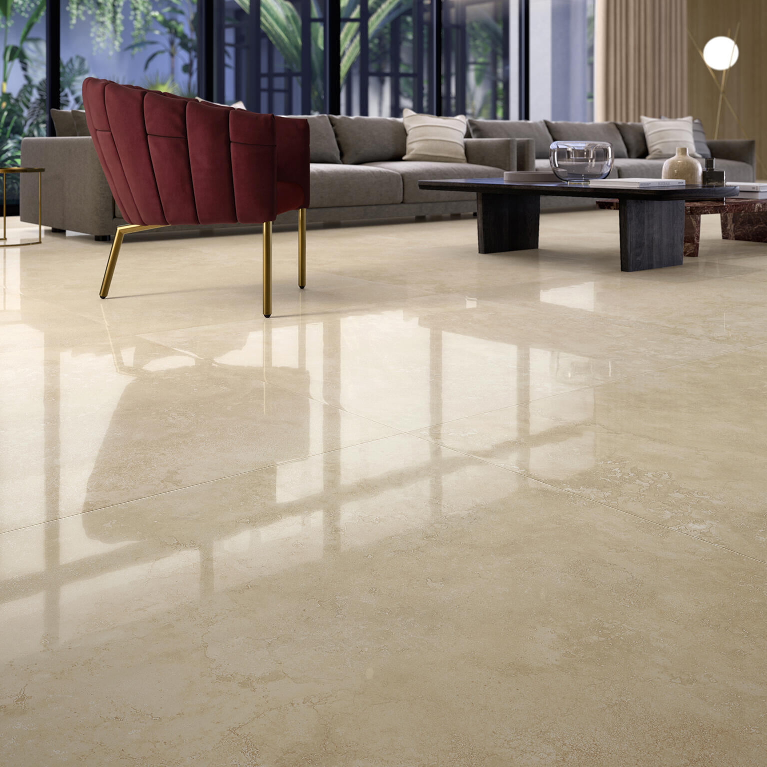 Carrelage sol effet travertin beige Via appia l.60 x L.60 cm | Leroy Merlin