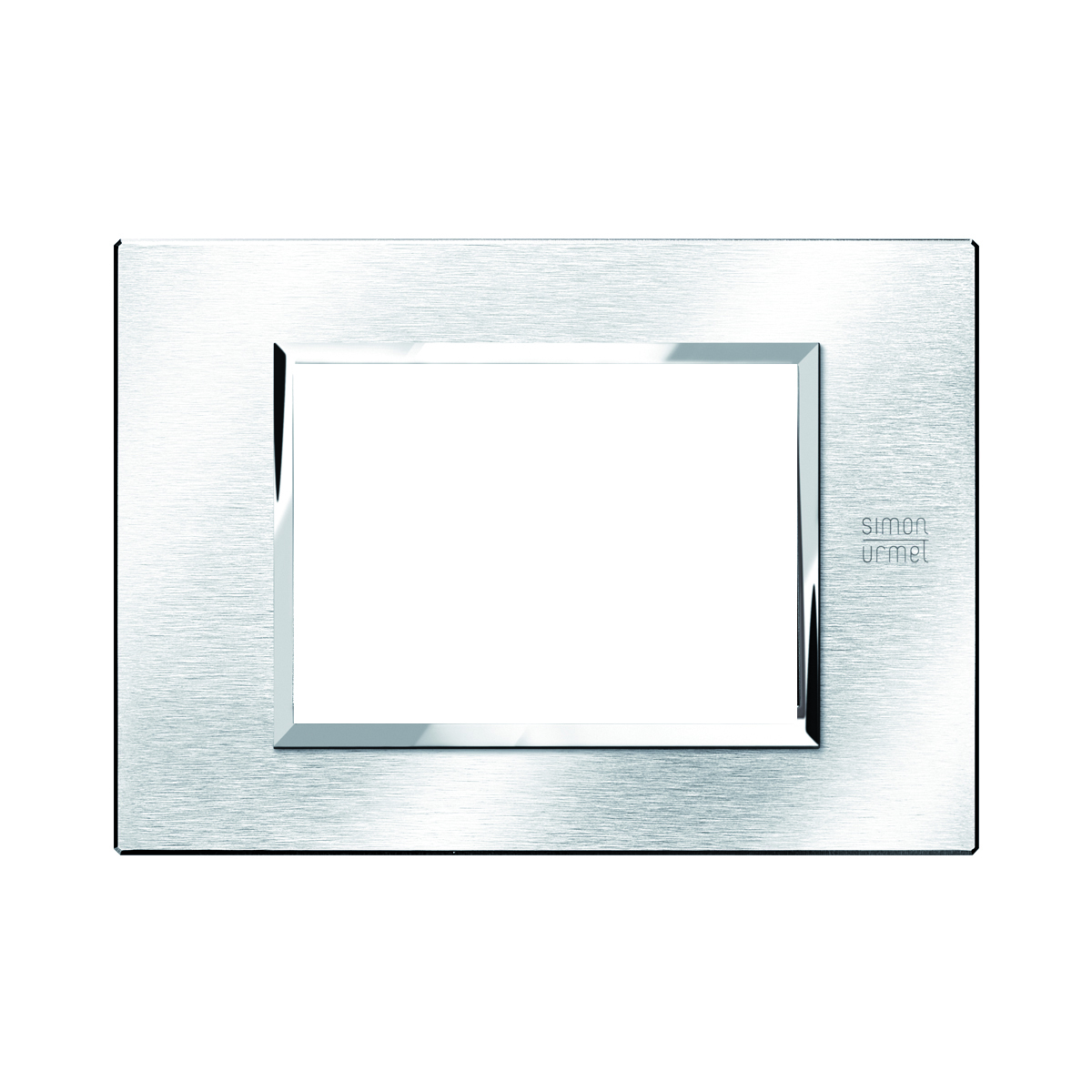 Placca 3 moduli serie Nea Expì SIMON URMET cromo spazzolato | Leroy Merlin