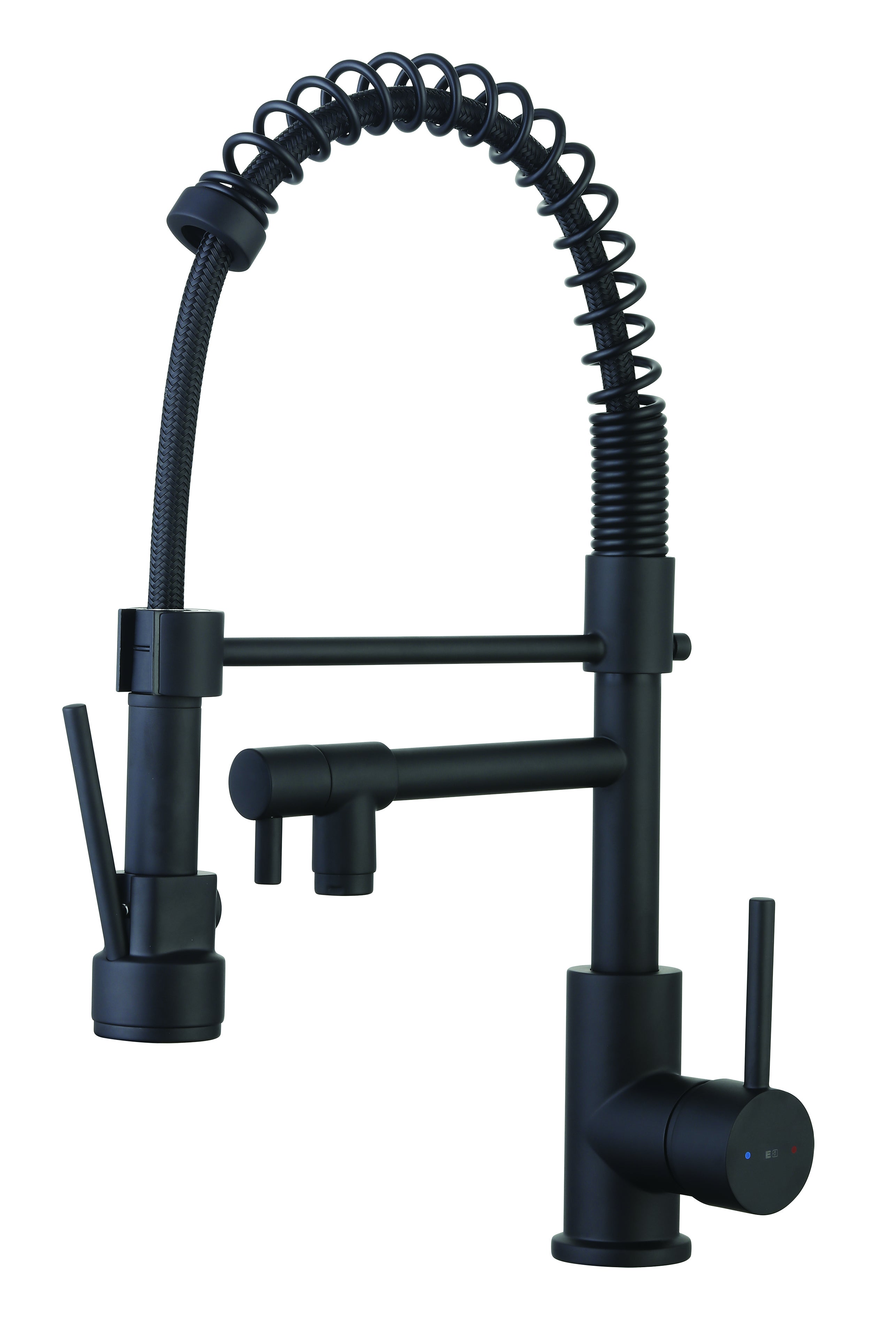 Mitigeur de cuisine avec douchette ESSEBAGNO Mixer pro noir | Leroy Merlin