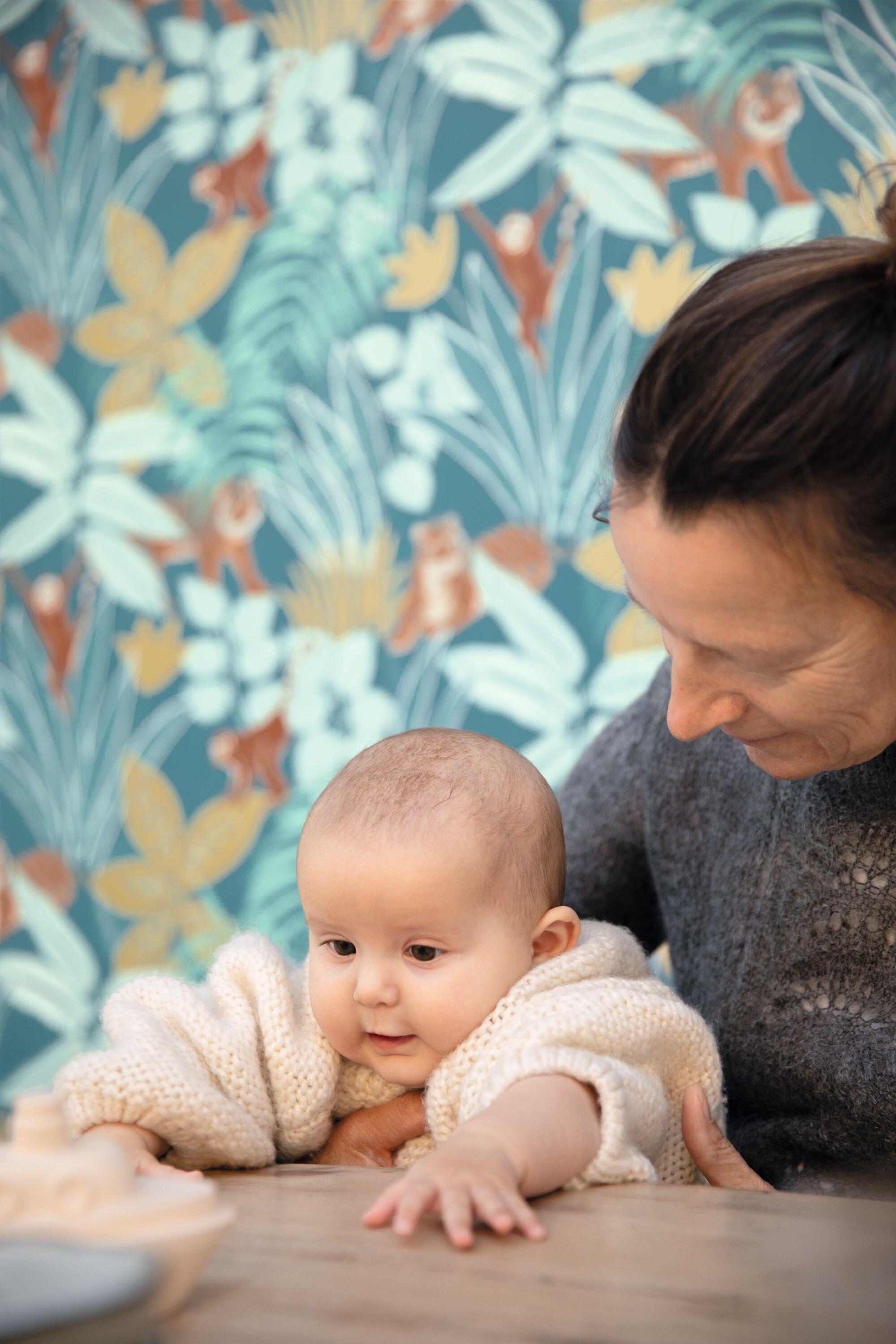 Papier peint intissé Escapade aventure bleu nuit | Leroy Merlin