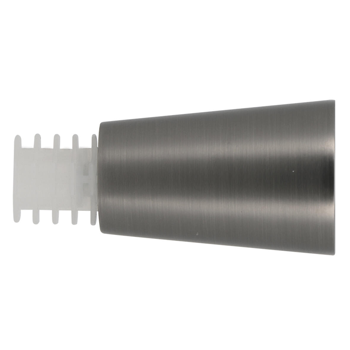 Lot de 2 embouts pour barre à rideau , Diam.28 mm titane Gun, MOBOIS ...