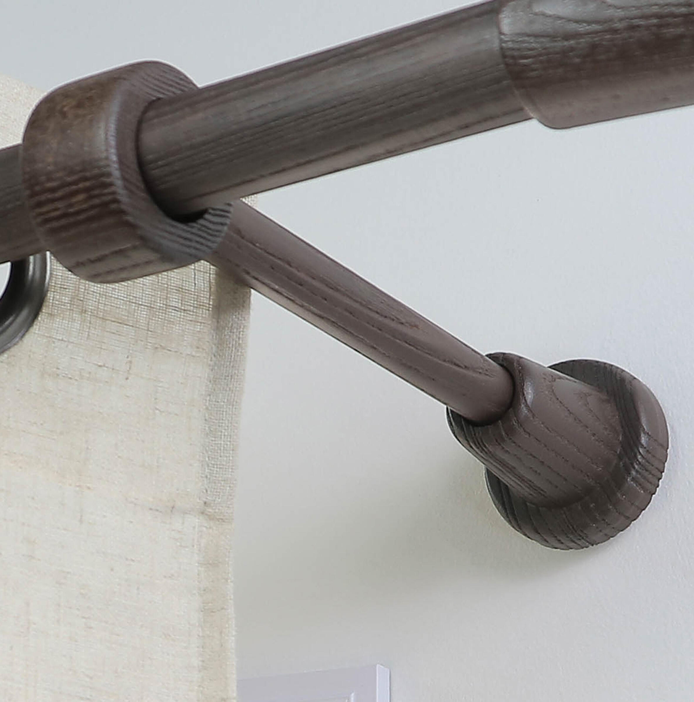 Support tringle à rideau Bohème, 28 mm noyer mat MOBOIS | Leroy Merlin