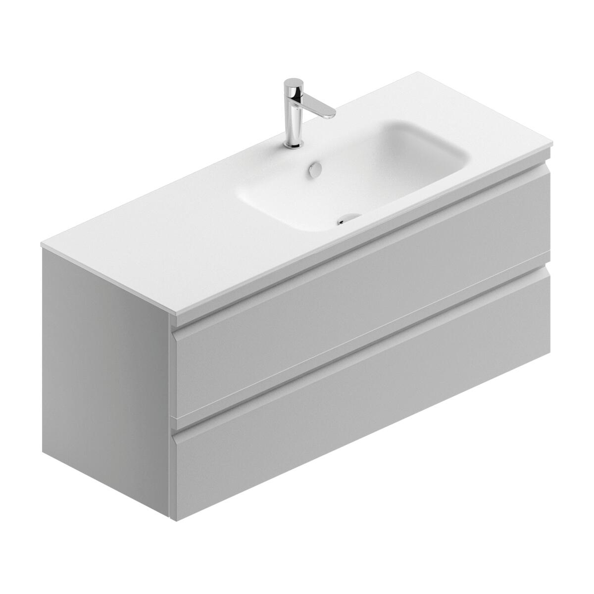 Mobile sottolavabo e lavabo Pull grigio artico opaco P 46 cm | Leroy Merlin