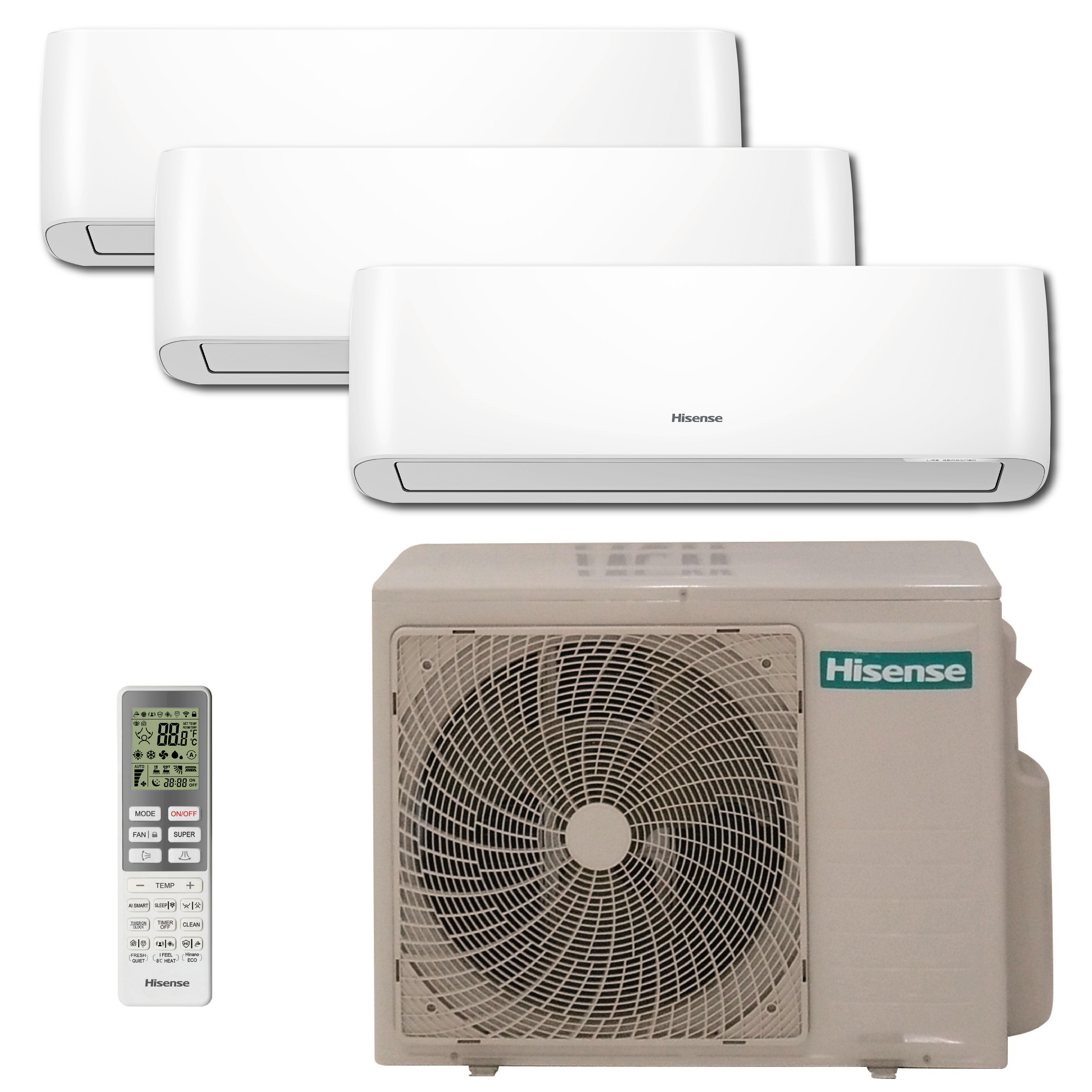Condizionatore a muro multisplit HISENSE Energy Pro 9 + 9 + 12 kw 6.3 ...