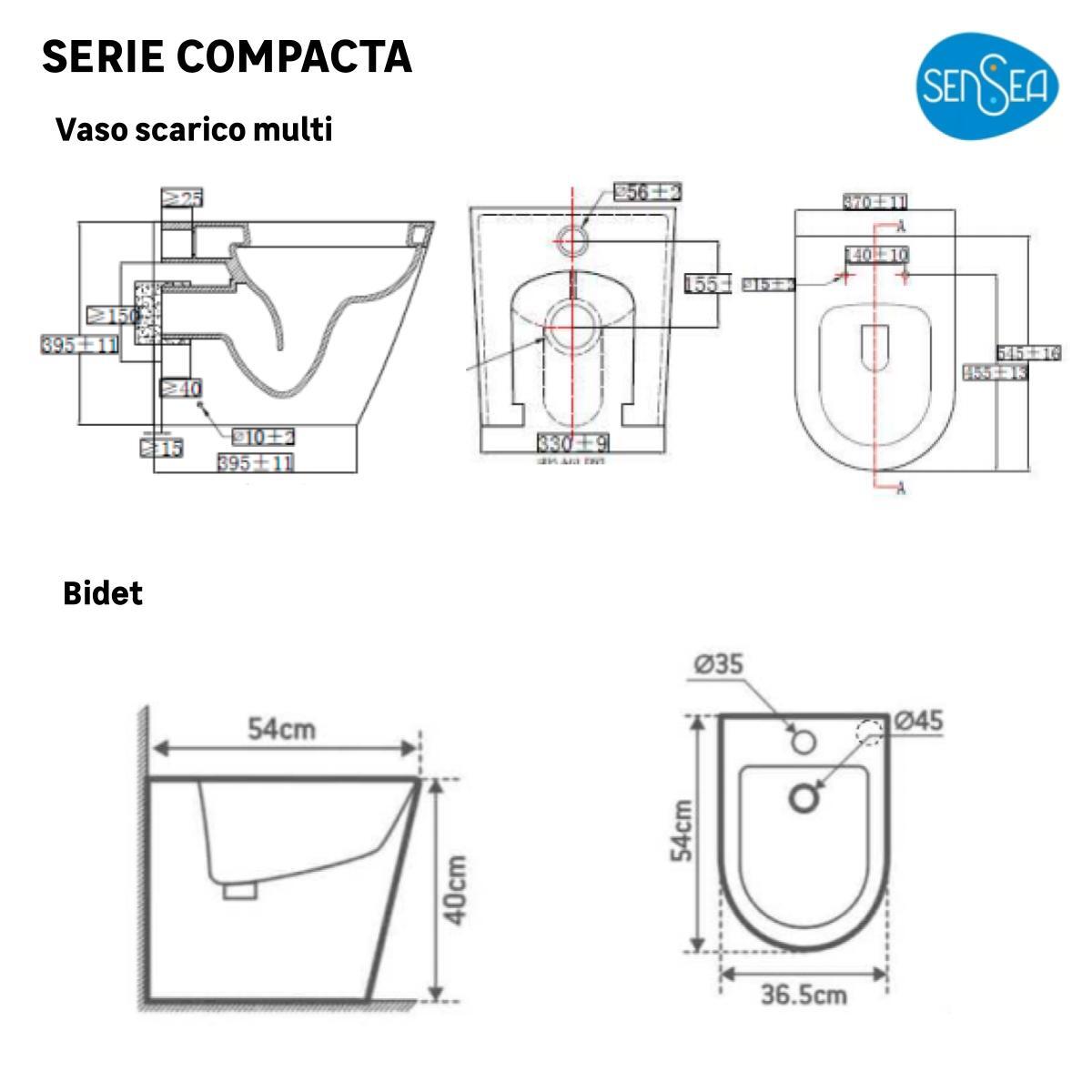 Bidé SENSEA Compacta blanco | Leroy Merlin