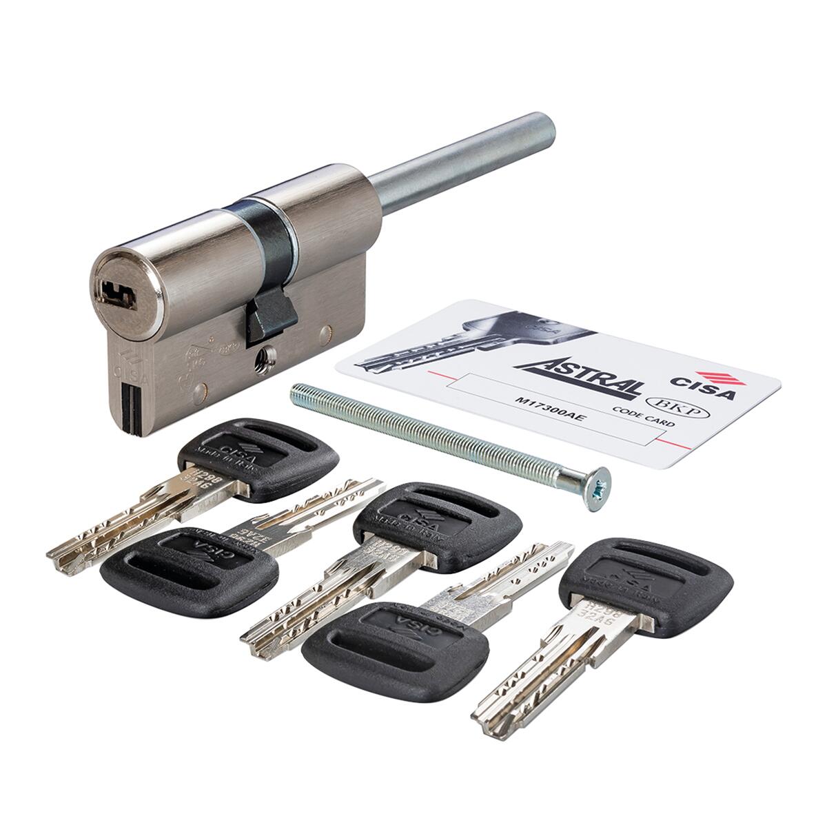 Cilindro Europeo CISA ASTRAL SIGILLO, 30 + 30 mm, 1 ingresso chiave e 1 ...