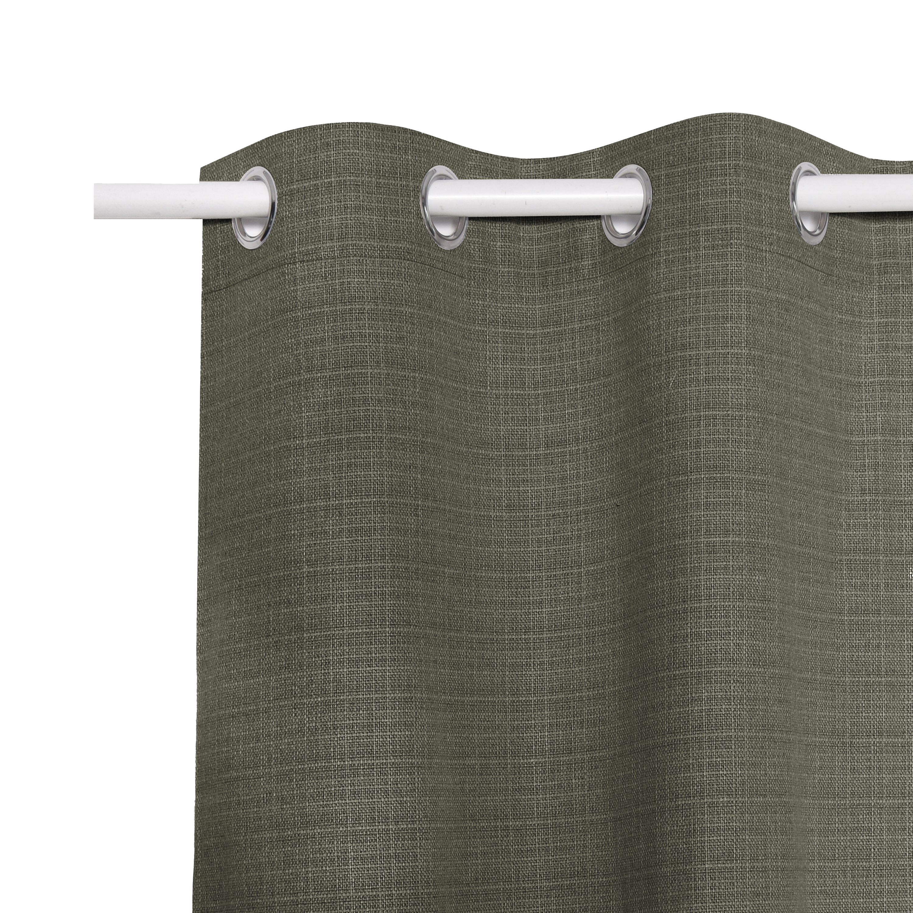 Rideau occultant, Aimy gris fumé l.140 x H.280 cm INSPIRE | Leroy Merlin