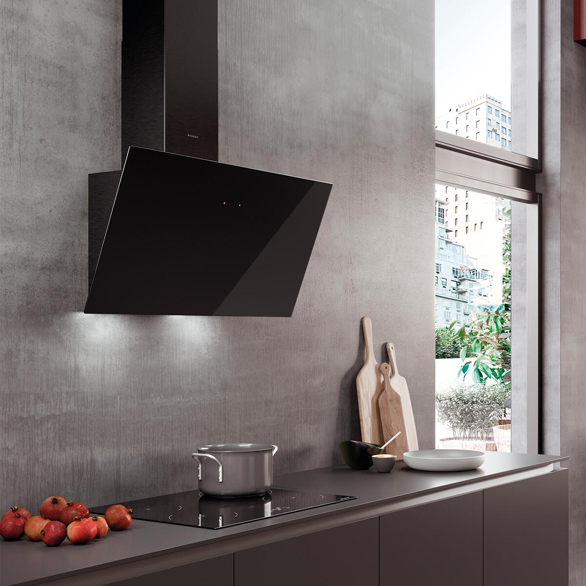 Cappa a parete Tweet EV8 LED BK A80 FABER nero L 80 cm | Leroy Merlin