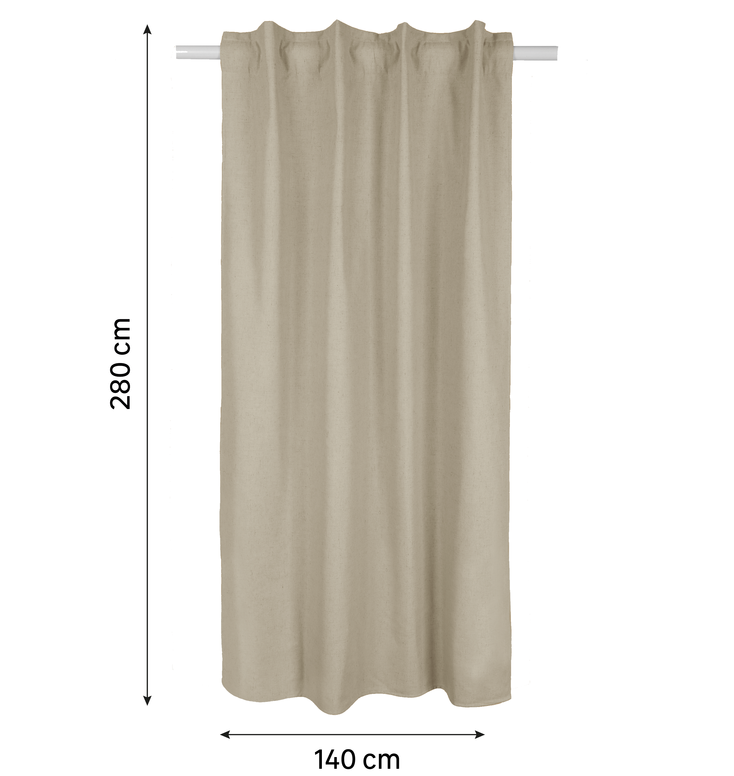Tenda INSPIRE Aleyna beige, nastro arricciatura automatica 200x280 cm ...