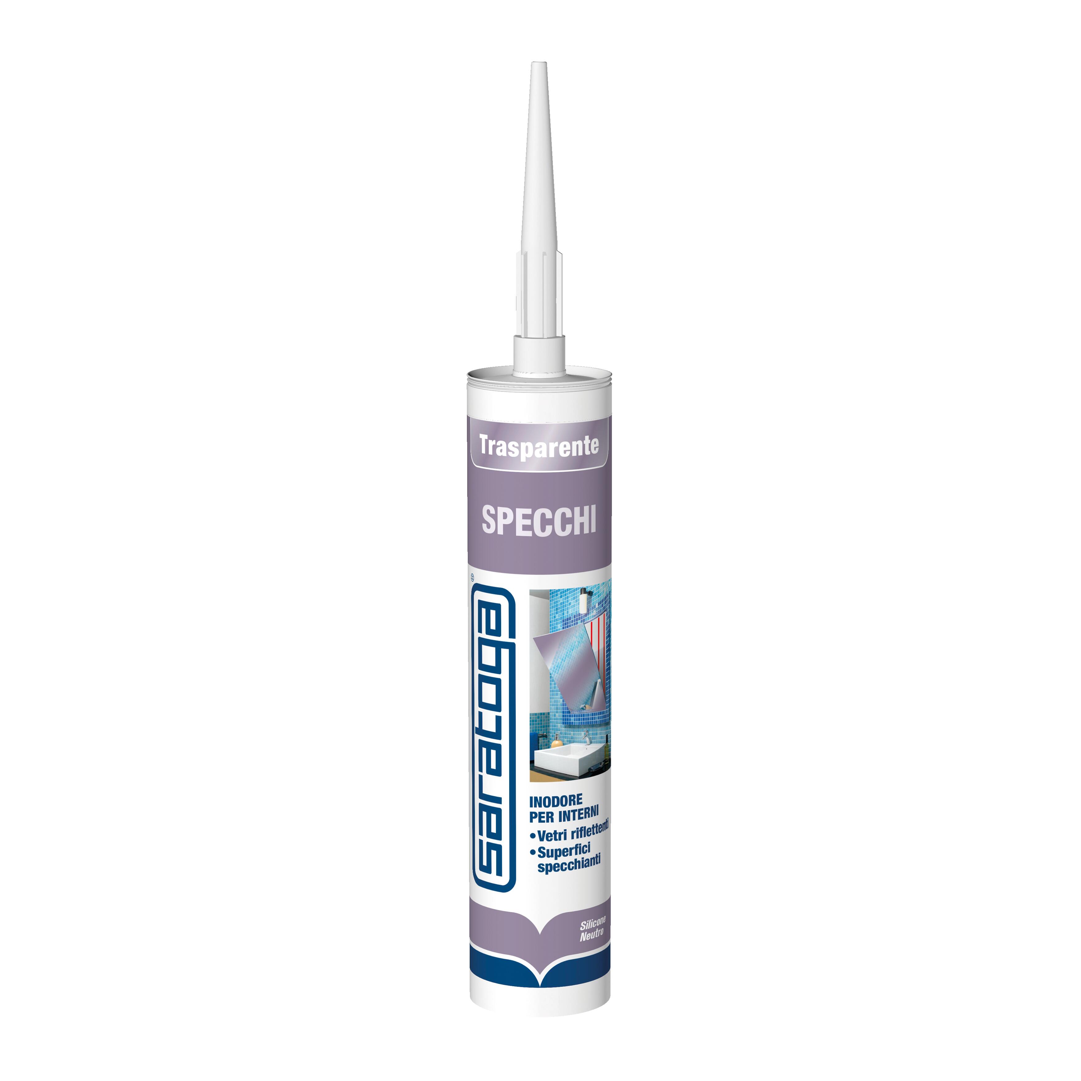 Silicone sigillante SARATOGA Vetri e Specchi trasparente 280 ml | Leroy ...