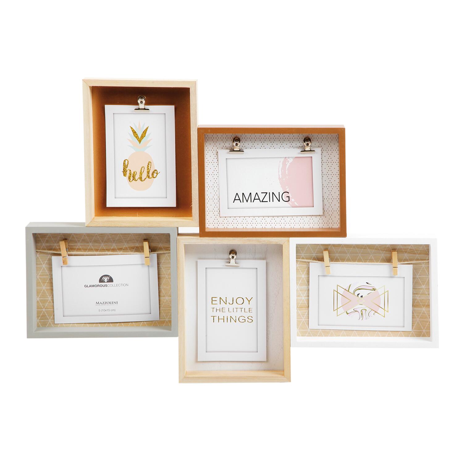 Cornice Glam, colori assortiti misure 58 x 44 cm per 5 fotografie ...