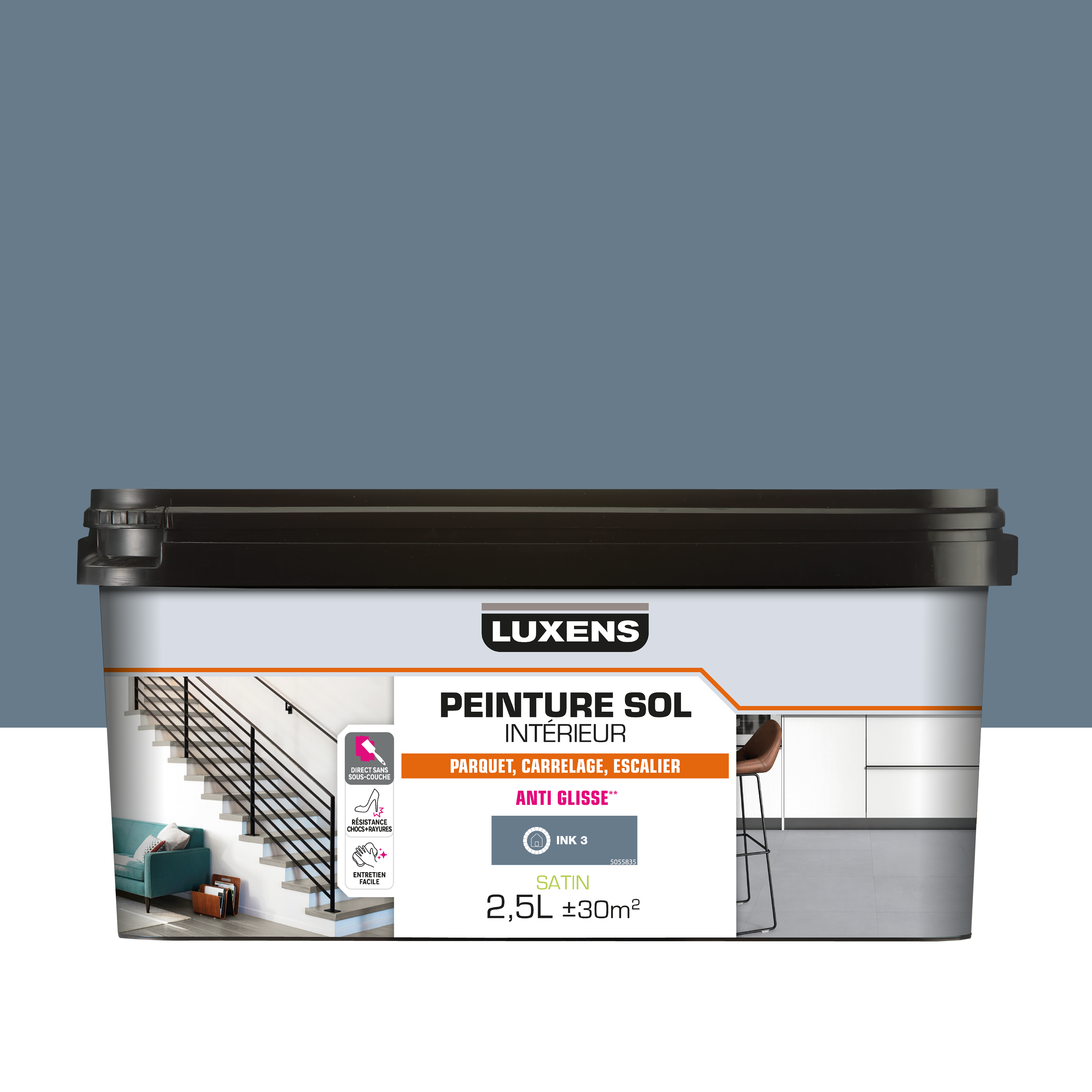 Peinture sol, carrelage / parquet / laminé Intérieur LUXENS, ink 3 ...