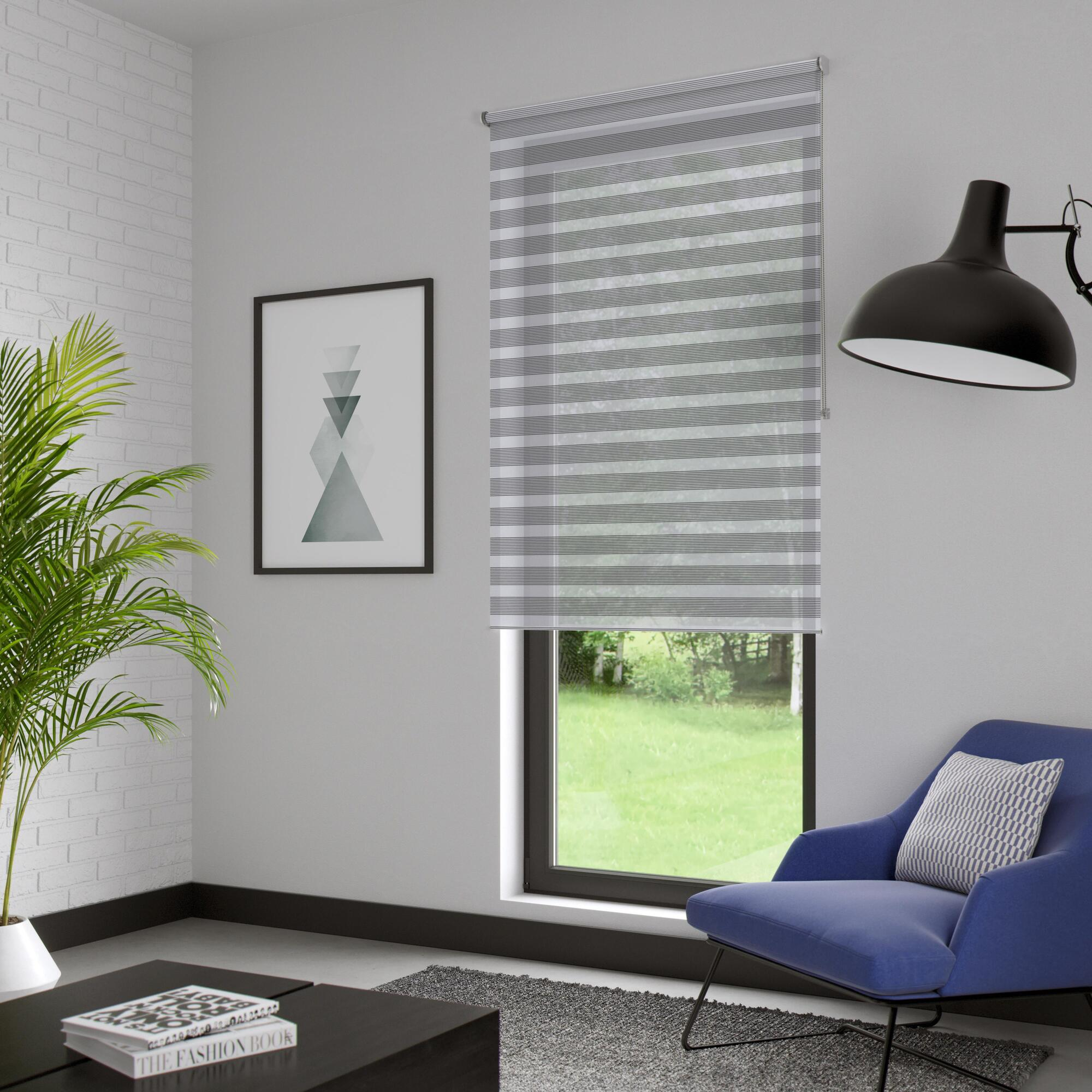 Estor enrollable noche/día Athenes Paris gris INSPIRE de 40x190cm ...