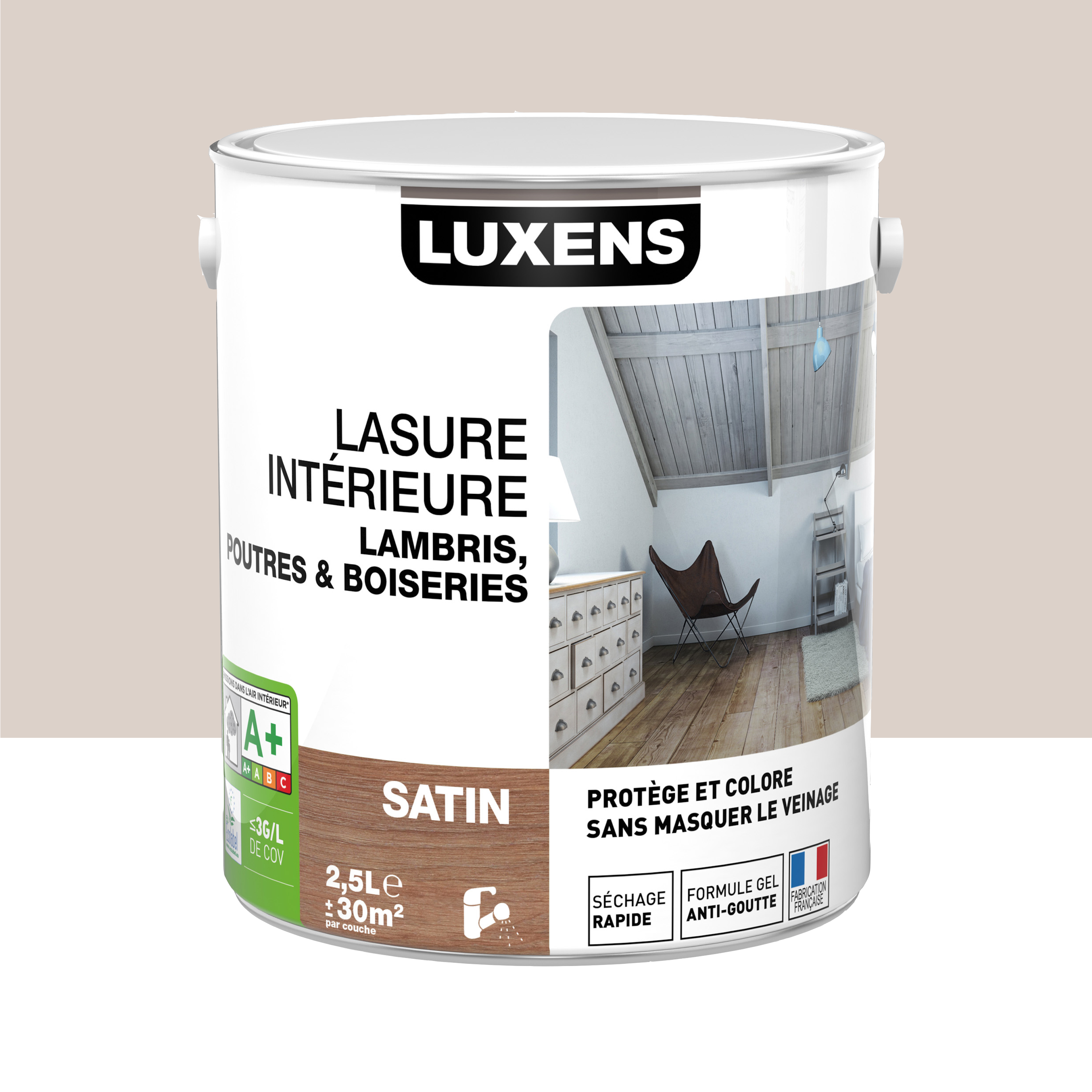 Lasure bois intérieur, toutes pièces (hors cuisine et bain) LUXENS ...