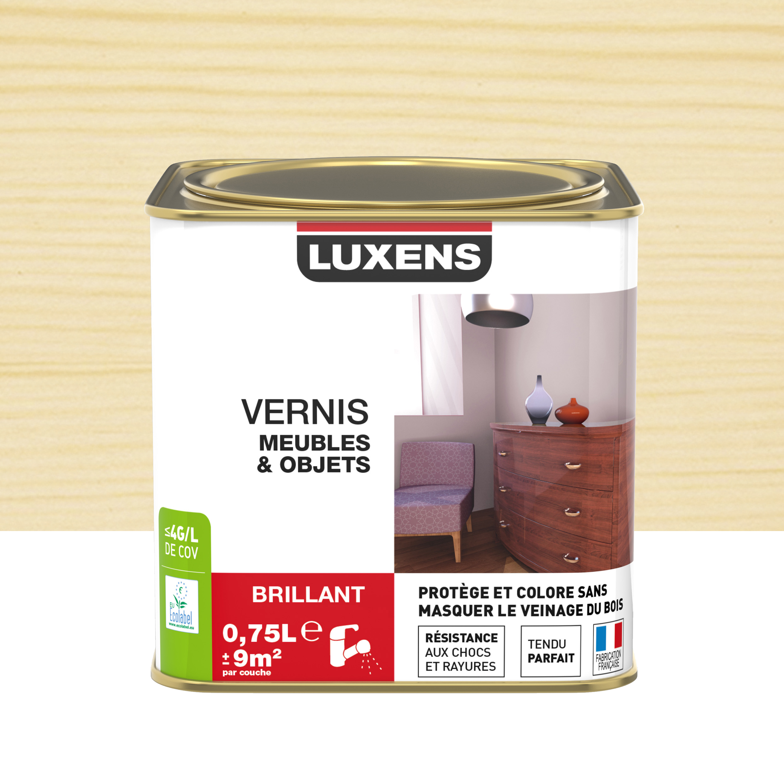 Vernis meuble et objet LUXENS, incolore brillant, 0.75l | Leroy Merlin