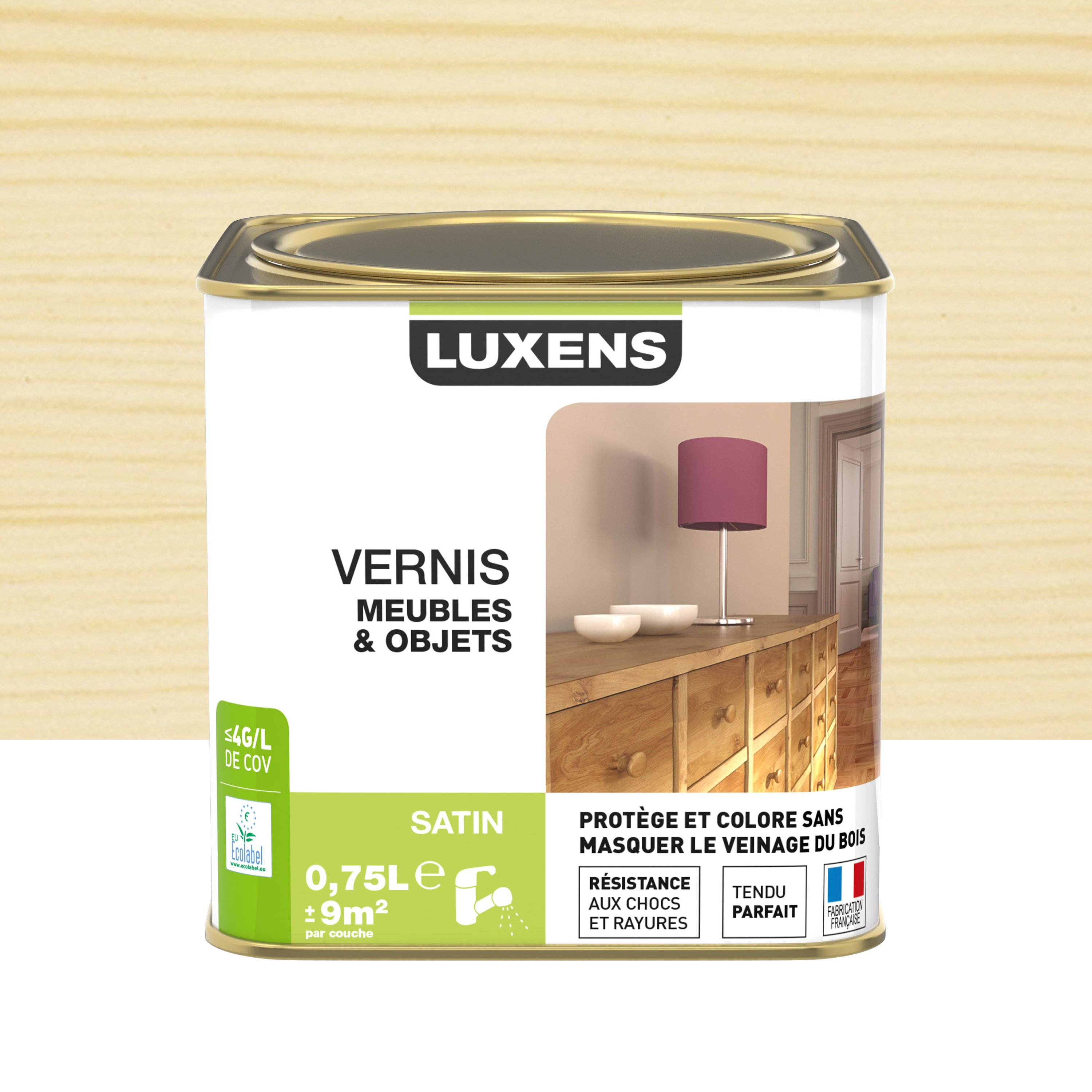 Vernis meuble et objet LUXENS, incolore satiné, 0.75l | Leroy Merlin