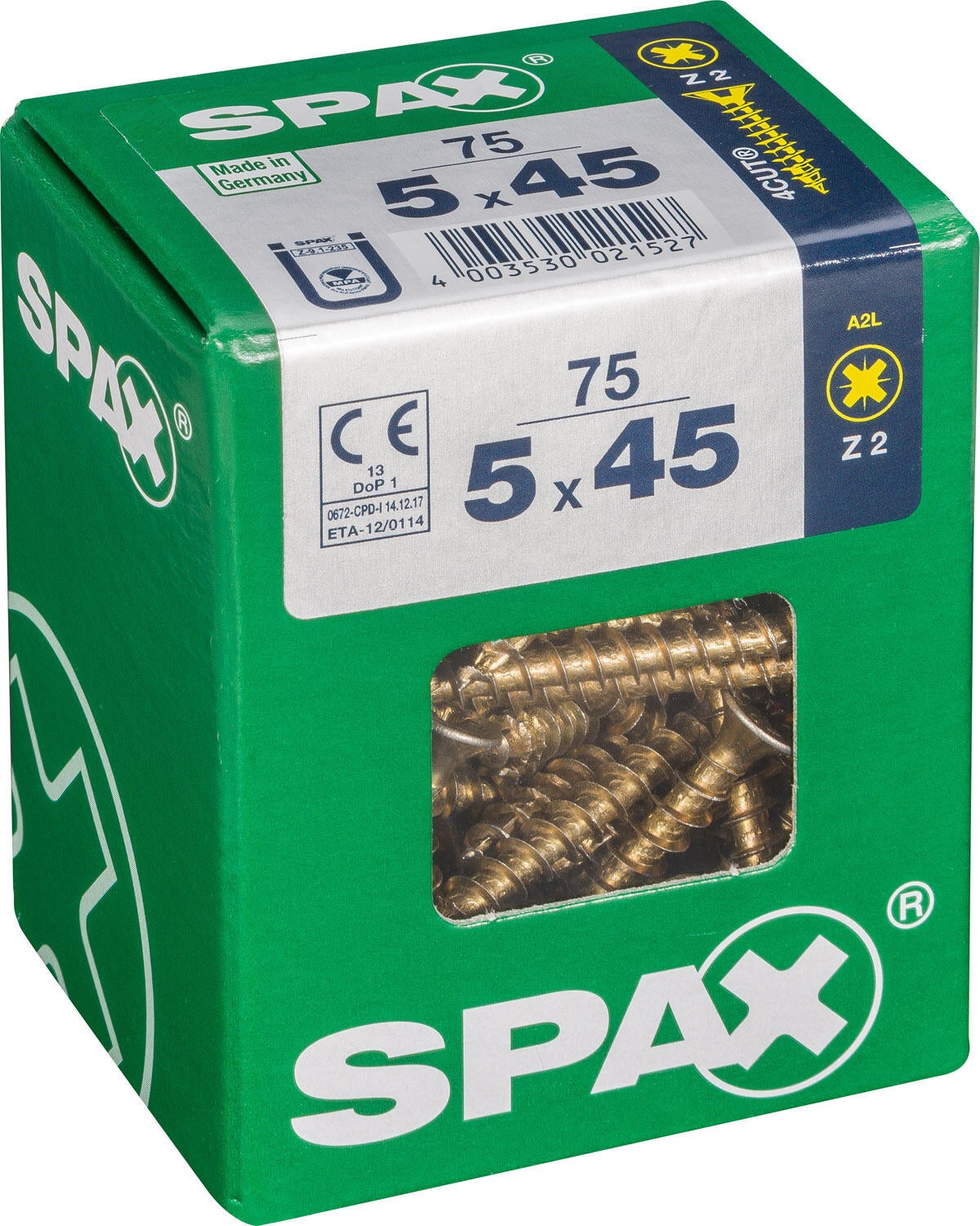 75 vis acier tête plate pozidriv SPAX, Ø5 x L.45 mm | Leroy Merlin