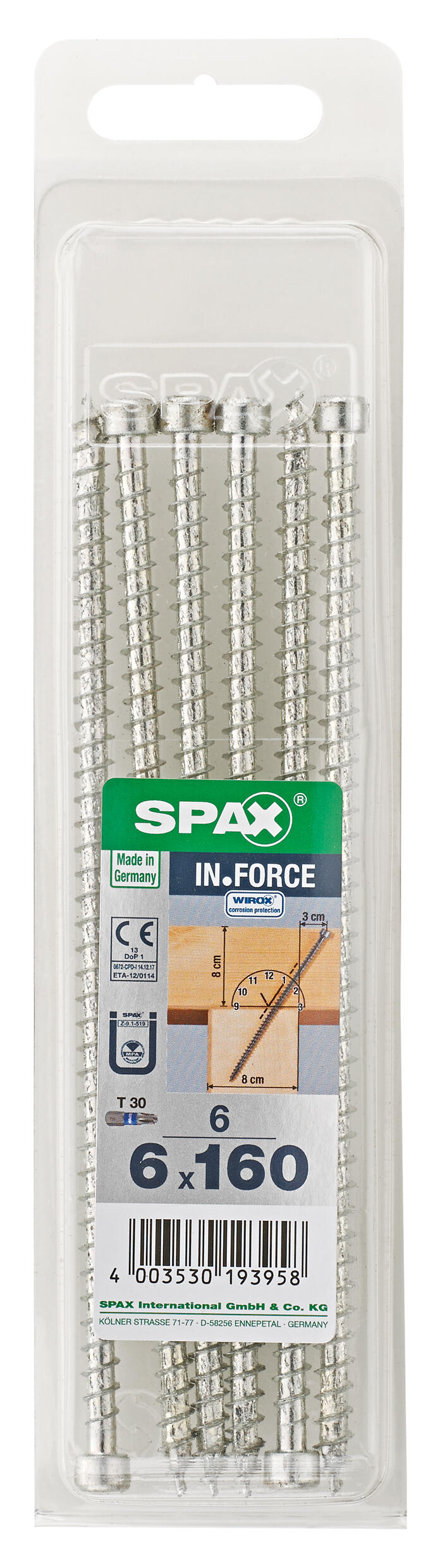 6 vis acier tête cylindrique t-star+ SPAX, Ø6 x L.160 mm | Leroy Merlin