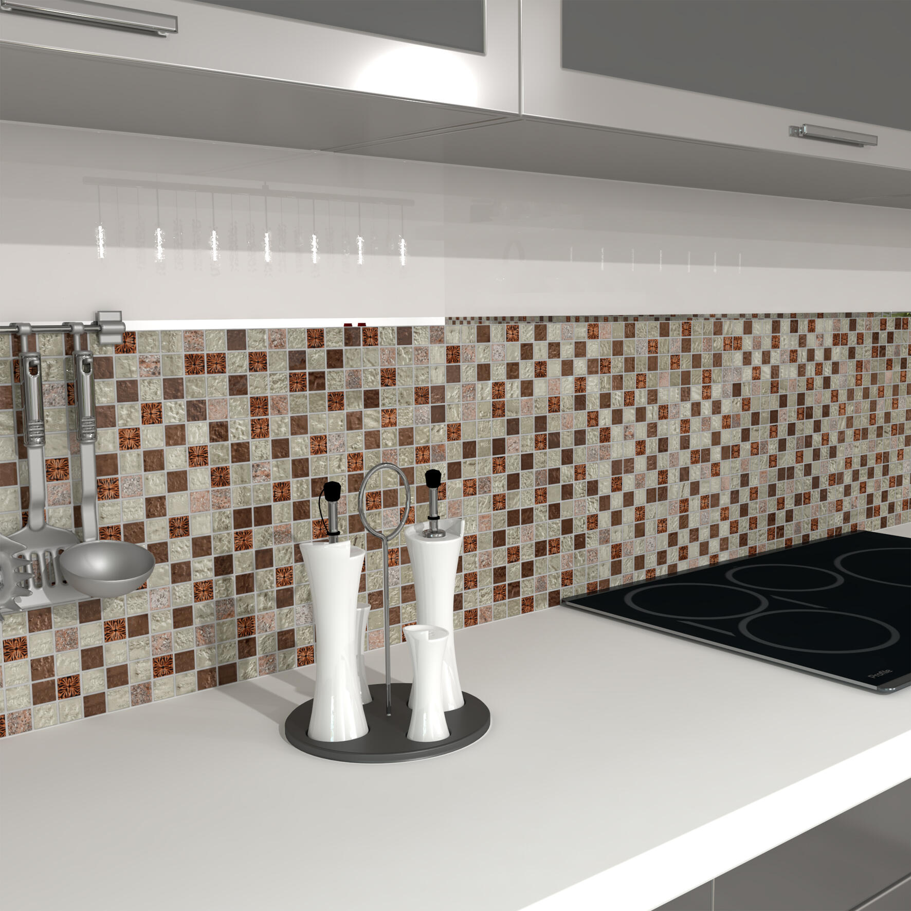 Mosaïque mur Mix pierre multicouleur 30 x 30 cm MAT INTER | Leroy Merlin