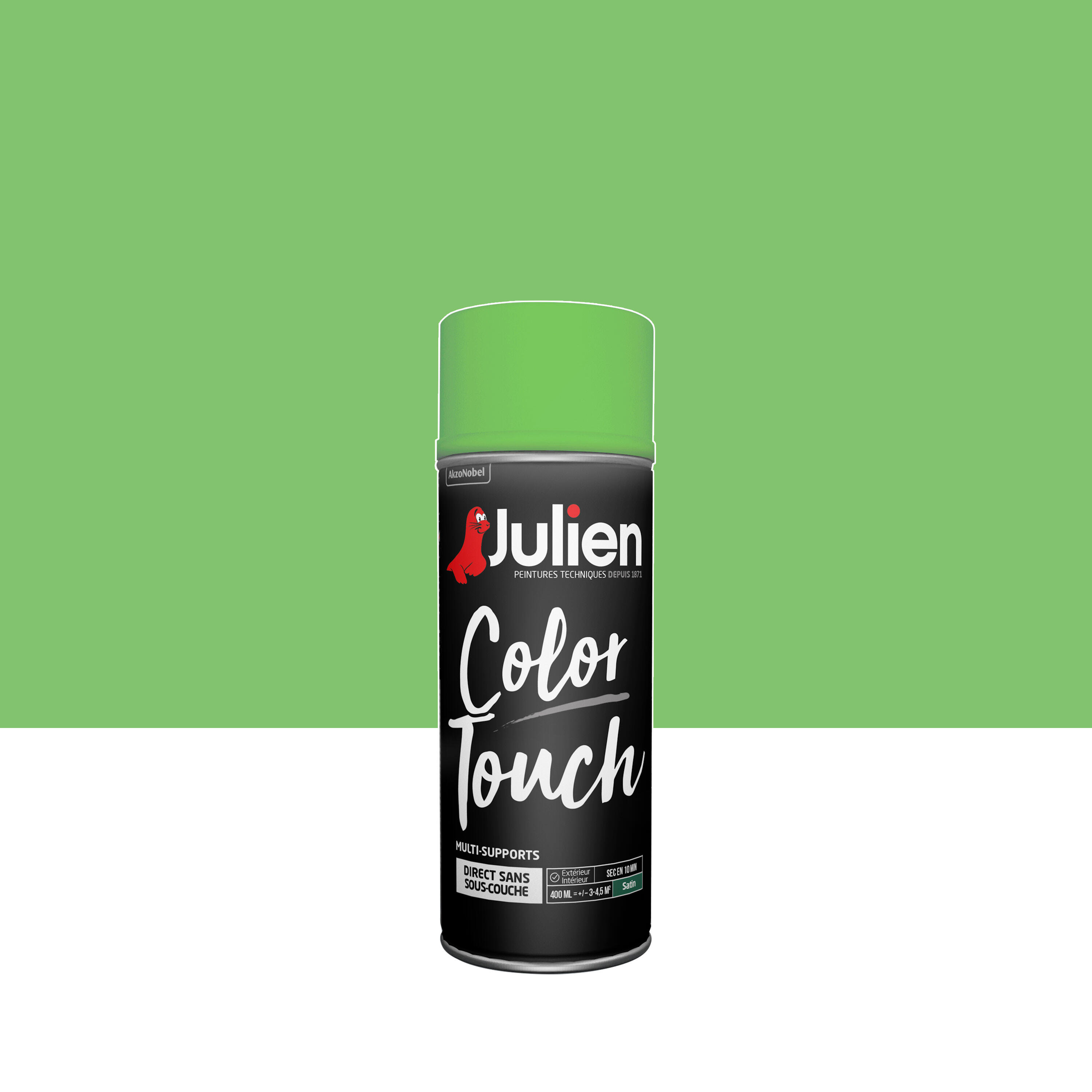Bombe de peinture Color touch JULIEN vert pale RAL 6021 satiné 400 ml ...