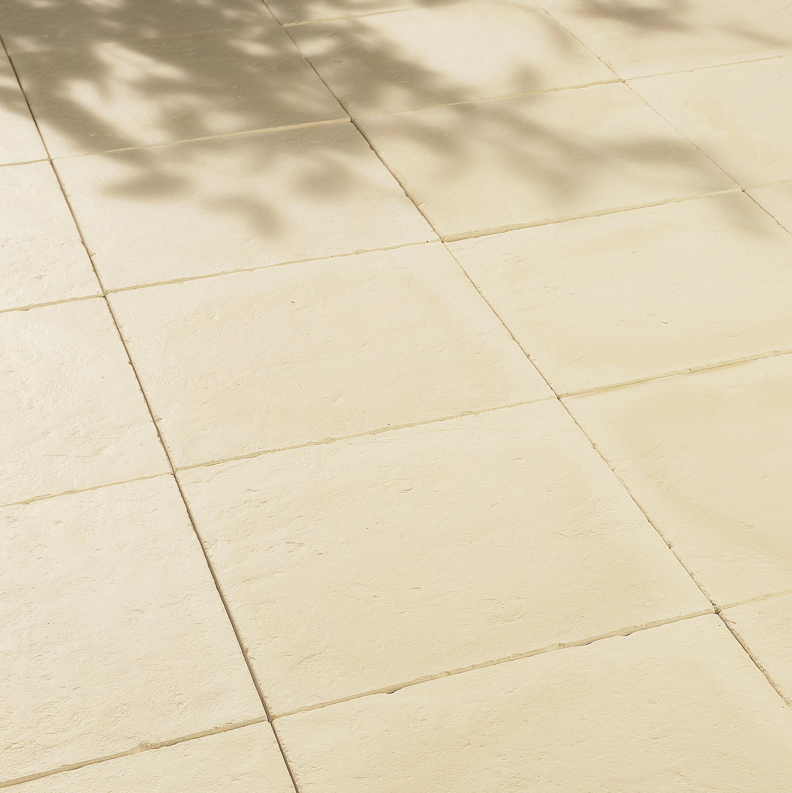 Dalle pierre reconstituée crème, L.50 x l.50 x Ep.2 cm | Leroy Merlin