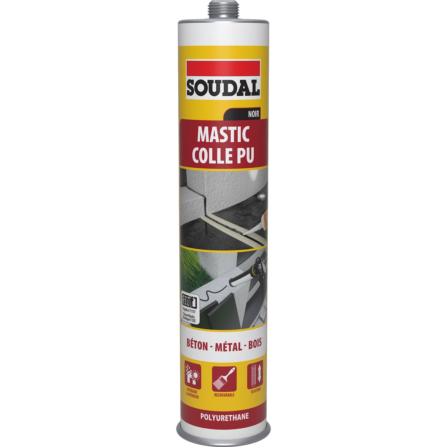 Mastic colle PU noir 280 ml, SOUDAL | Leroy Merlin