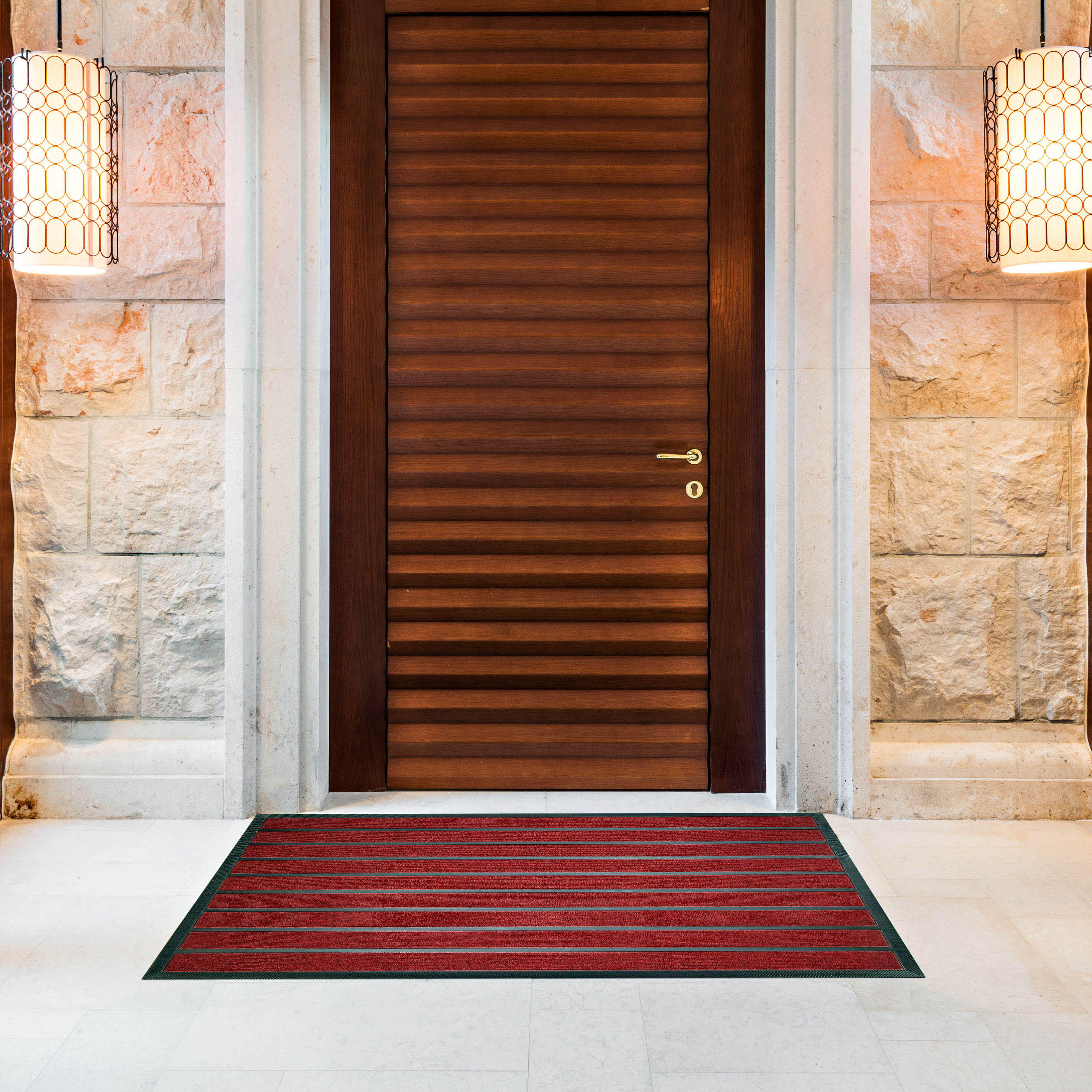 Tapis d'entrée rouge l.80 cm x L.120 cm, Combiabsorb8012004 | Leroy Merlin