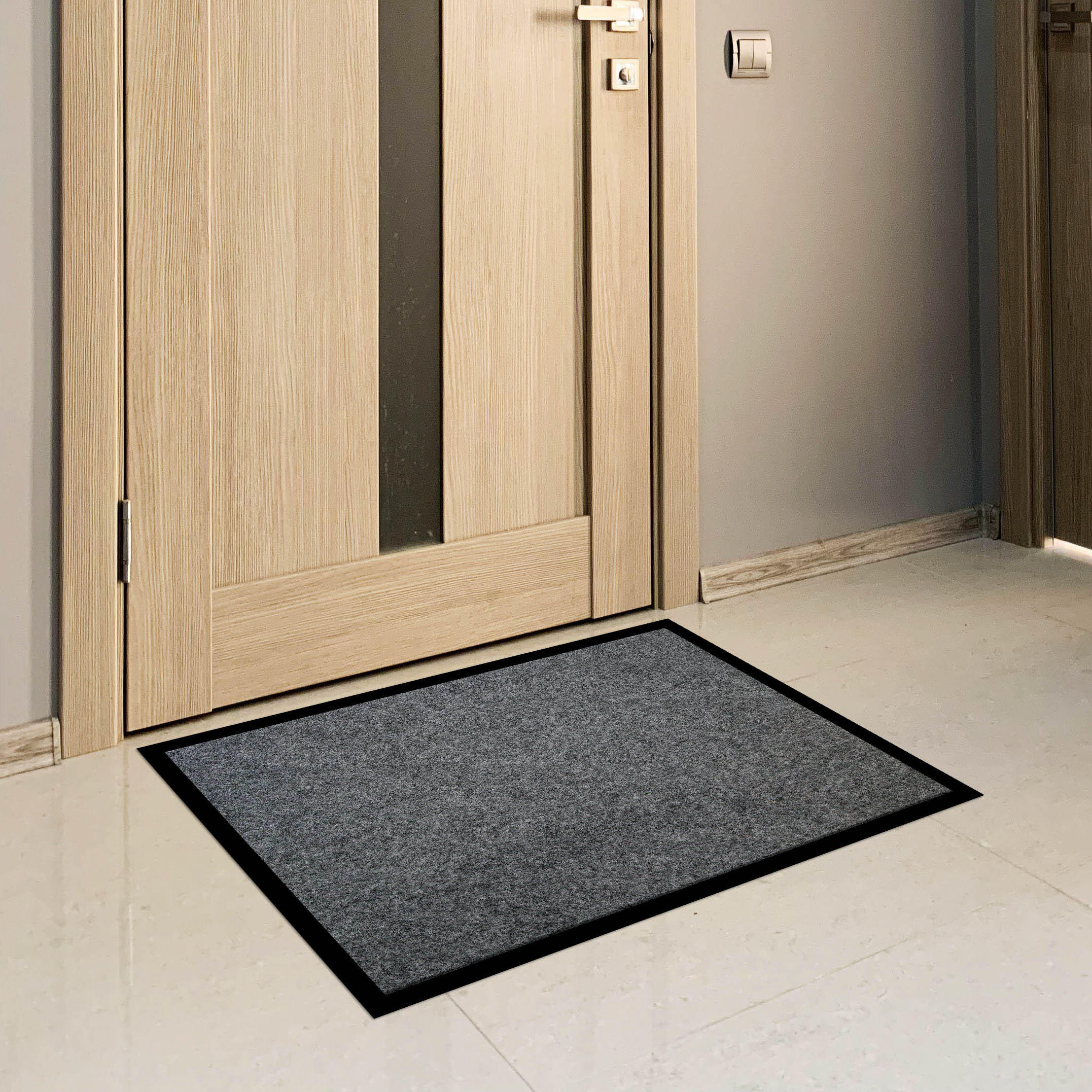 Tapis d'entrée gris l.60 cm x L.80 cm, Prima608002 | Leroy Merlin