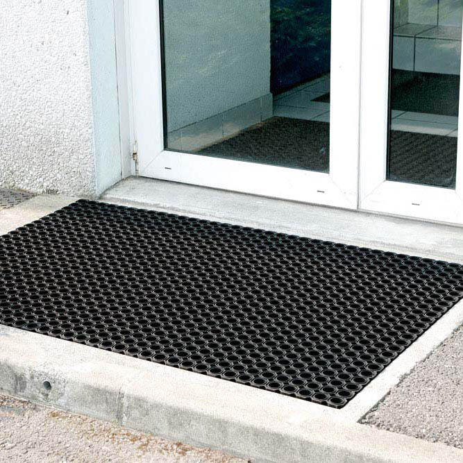 Tapis d'entrée noir l.100 cm x L.150 cm, M68 | Leroy Merlin