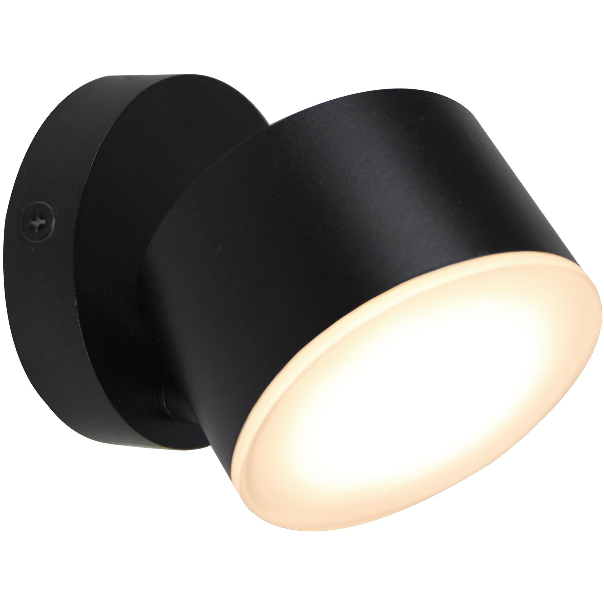 Applique LED, aluminium / acrylique, noir, Dopan, INSPIRE | Leroy Merlin