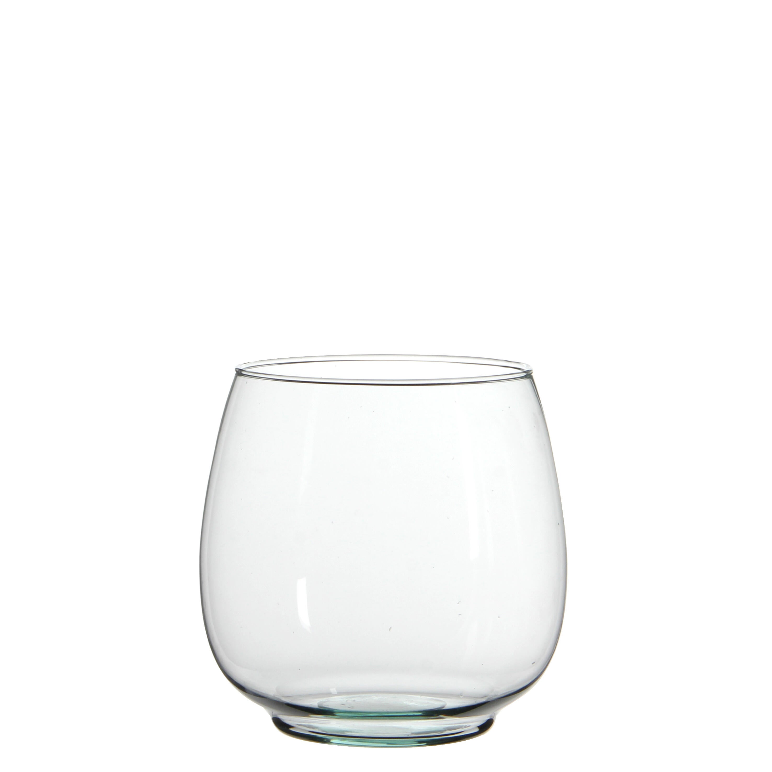 Vase verre minéral incolore / transparent l.14.5 x H.14.5 cm, Diam.14.5 ...