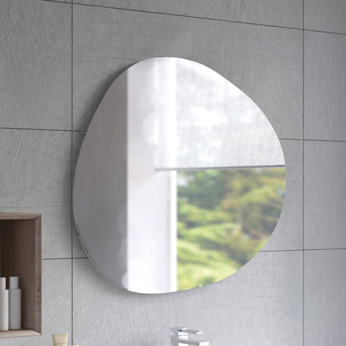 Specchio Stone ovale 90 x 78 cm | Leroy Merlin