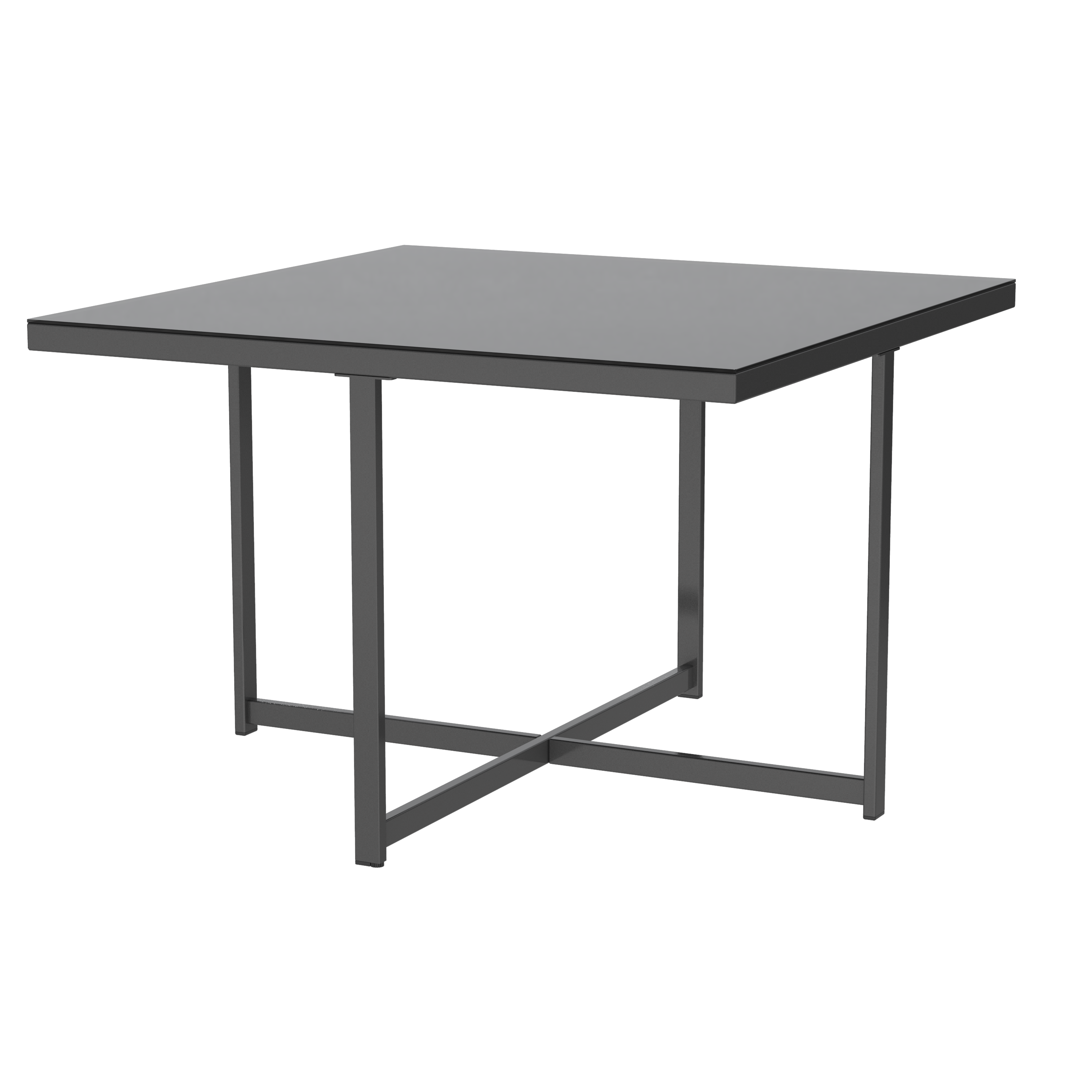 Set de muebles de balcón Naterial Compass de acero gris para 4 personas ...