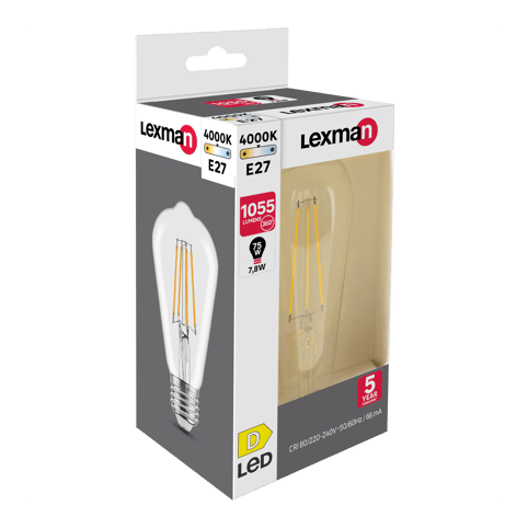 Λάμπα Lexman LED Filament E27 7.8W