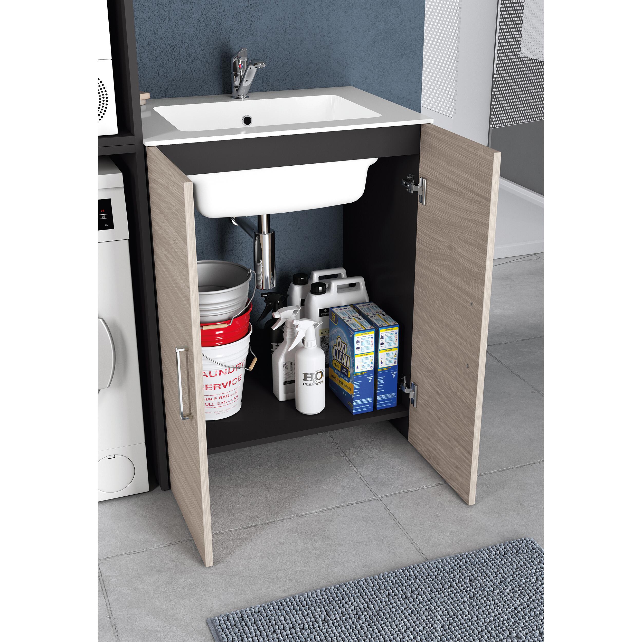 Mobile lavanderia DESI in abs olmo rousseau P 51.5 x L 140 x H 200 cm ...