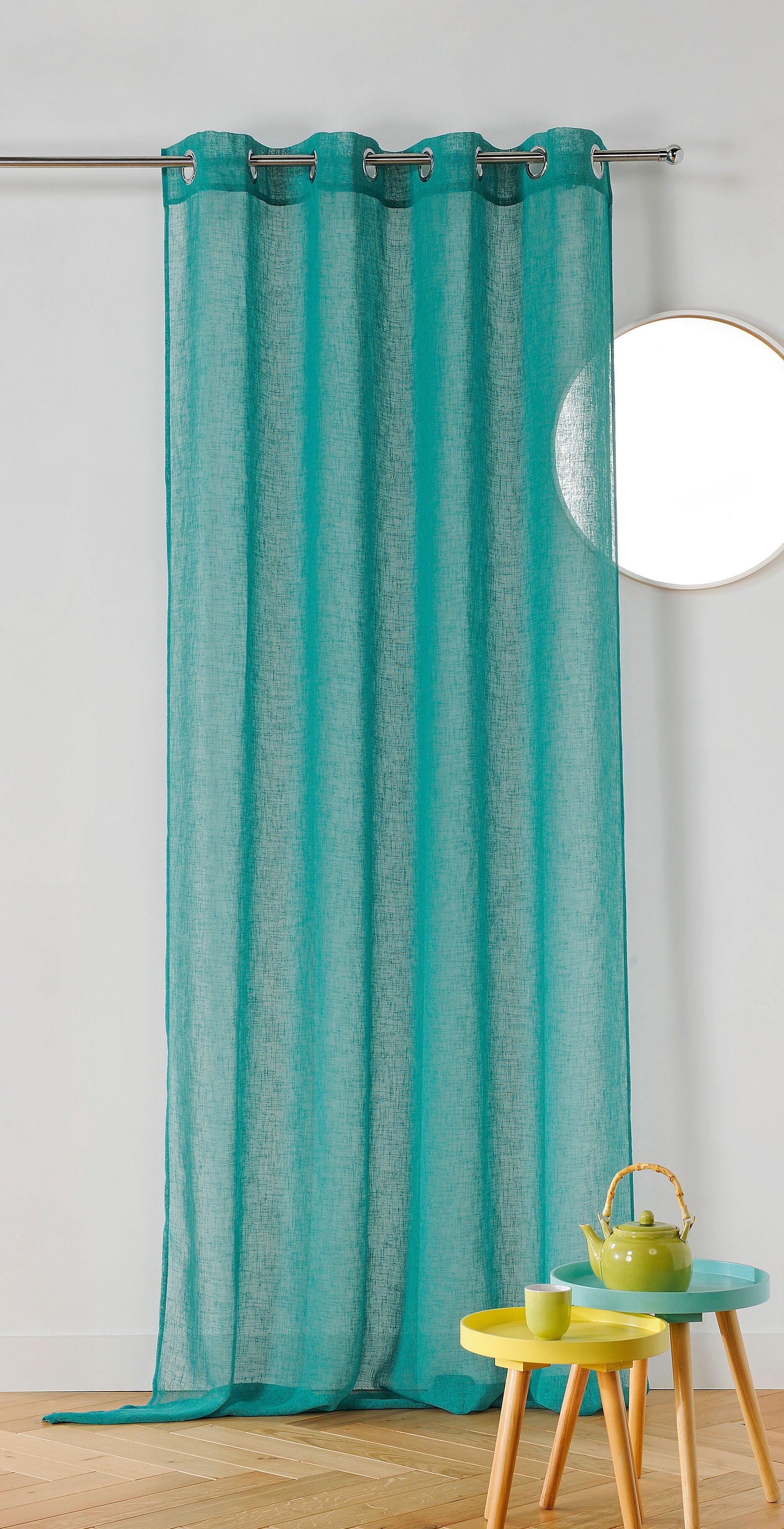 Voilage Lium, rouge l.140 x H.240 cm | Leroy Merlin
