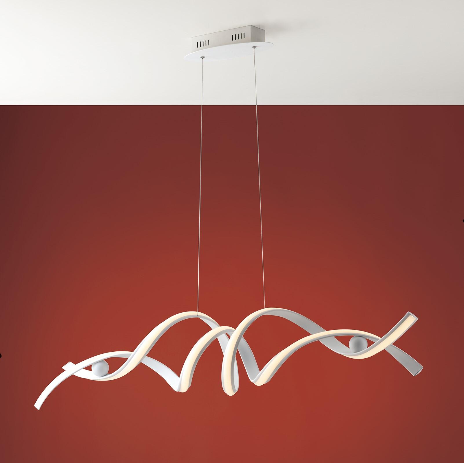 Lampadario LED moderno Mystral bianco, luce naturale 6900 lumen, LUCE ...
