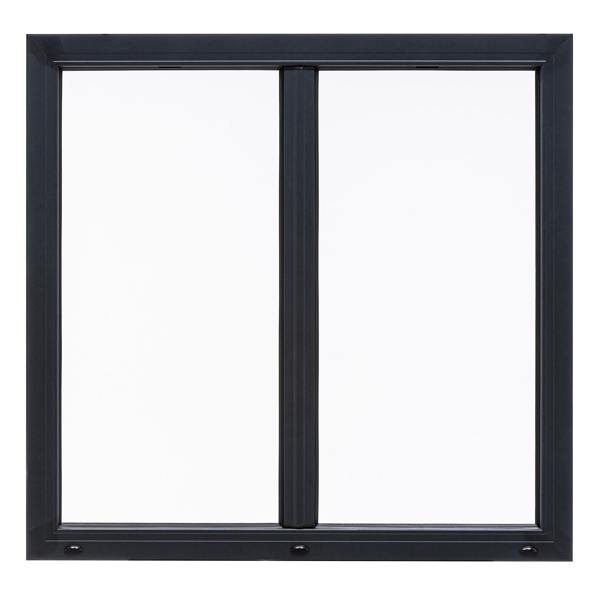 Fenêtre alu Essentiel H.125xl.120cm, gris ant., 2 vantaux | Leroy Merlin