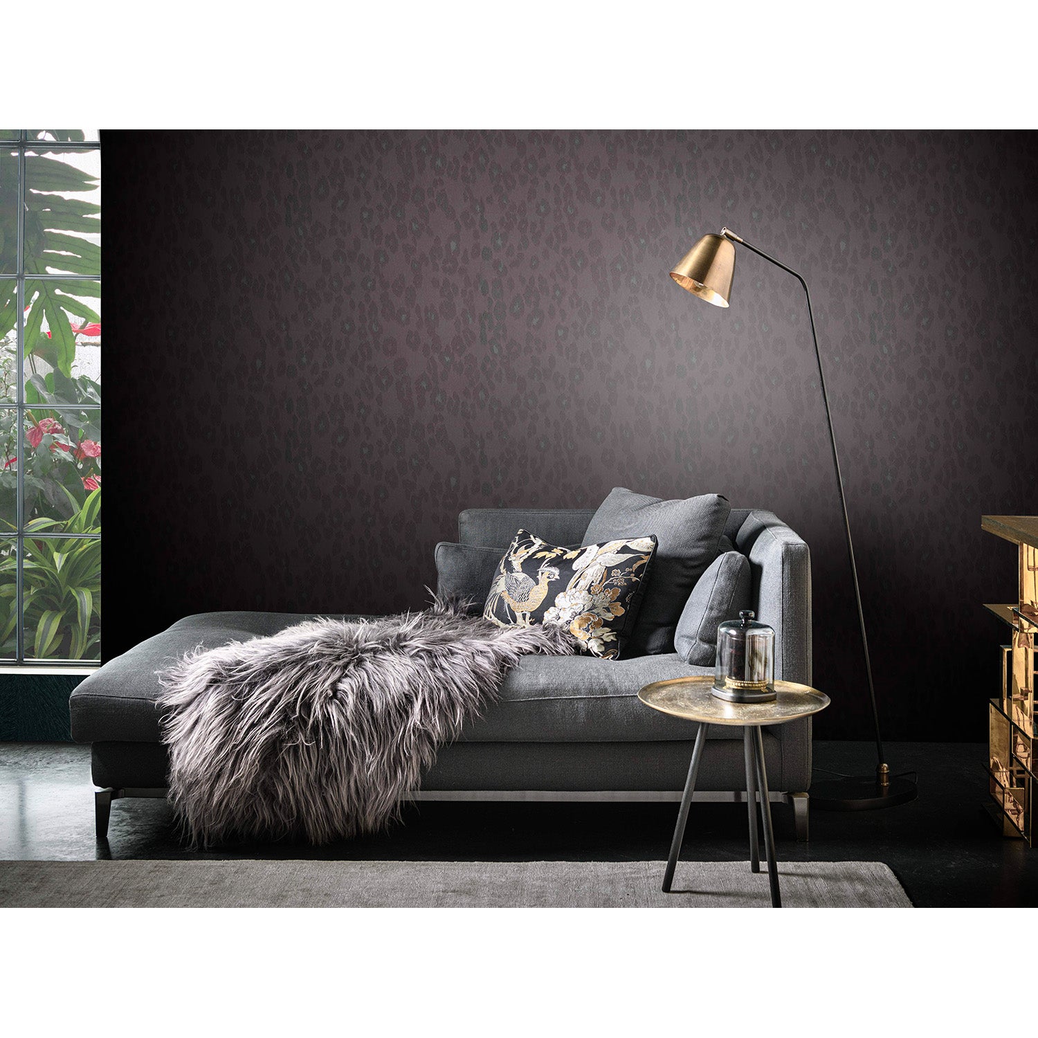 Papier peint intissé Explore léopard anthracite | Leroy Merlin