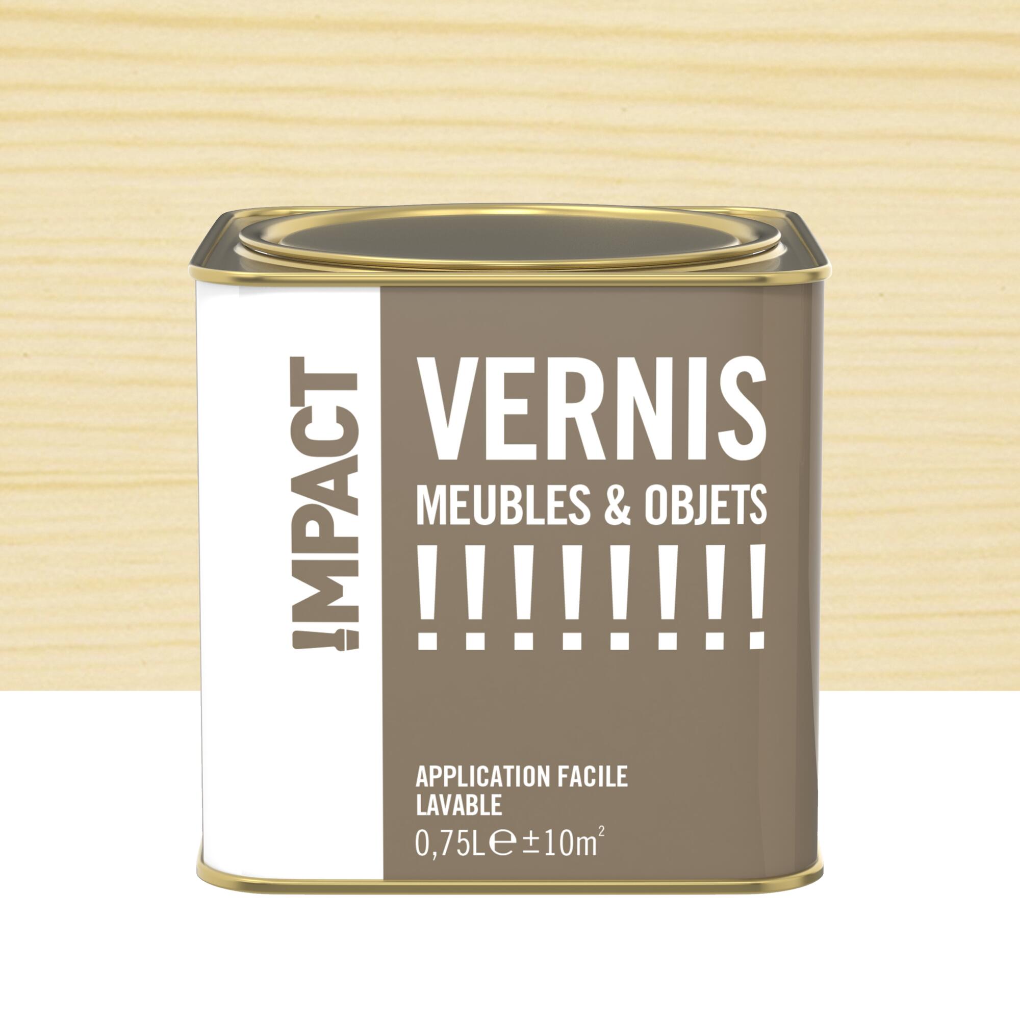 Vernis bois intérieur meuble / objet IMPACT, incolore satiné, 0.75l ...