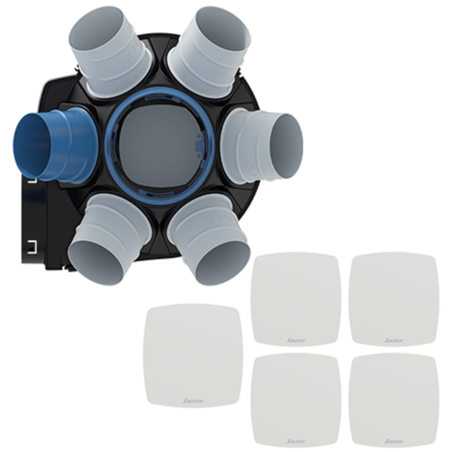 Kit VMC simple flux auto à détection d'humidité SAUTER Agalina grand ...