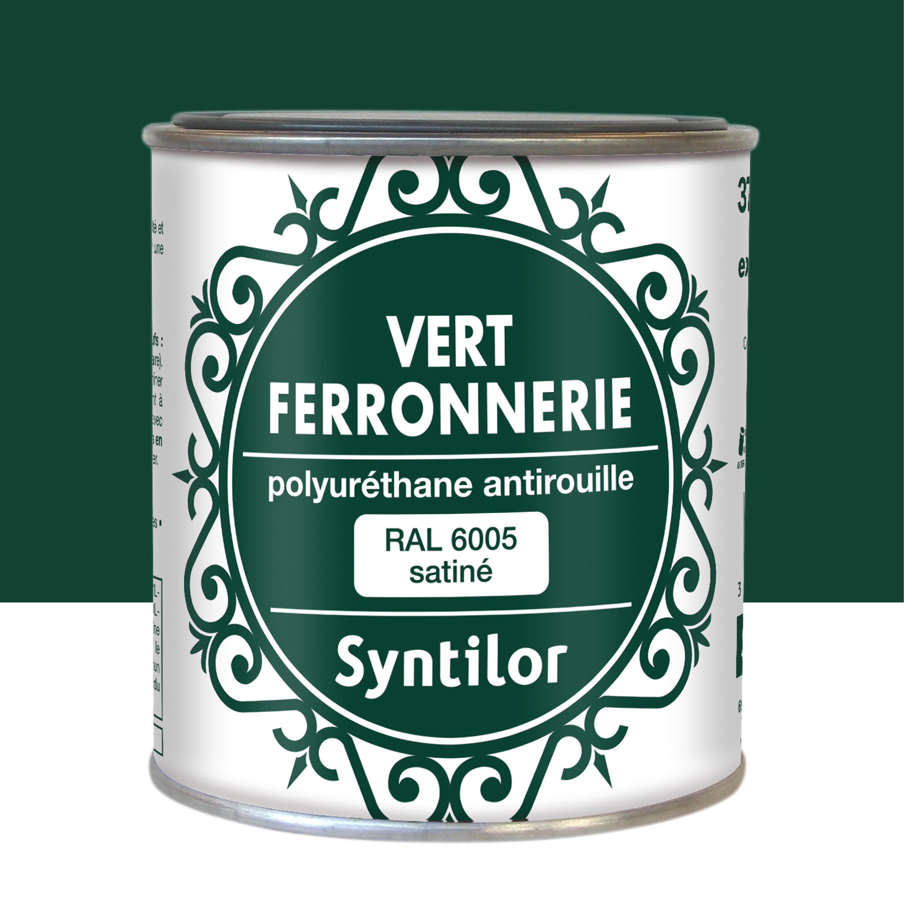 Peinture extérieure fer Ferronnerie SYNTILOR vert ral 6005 satiné 375ml ...