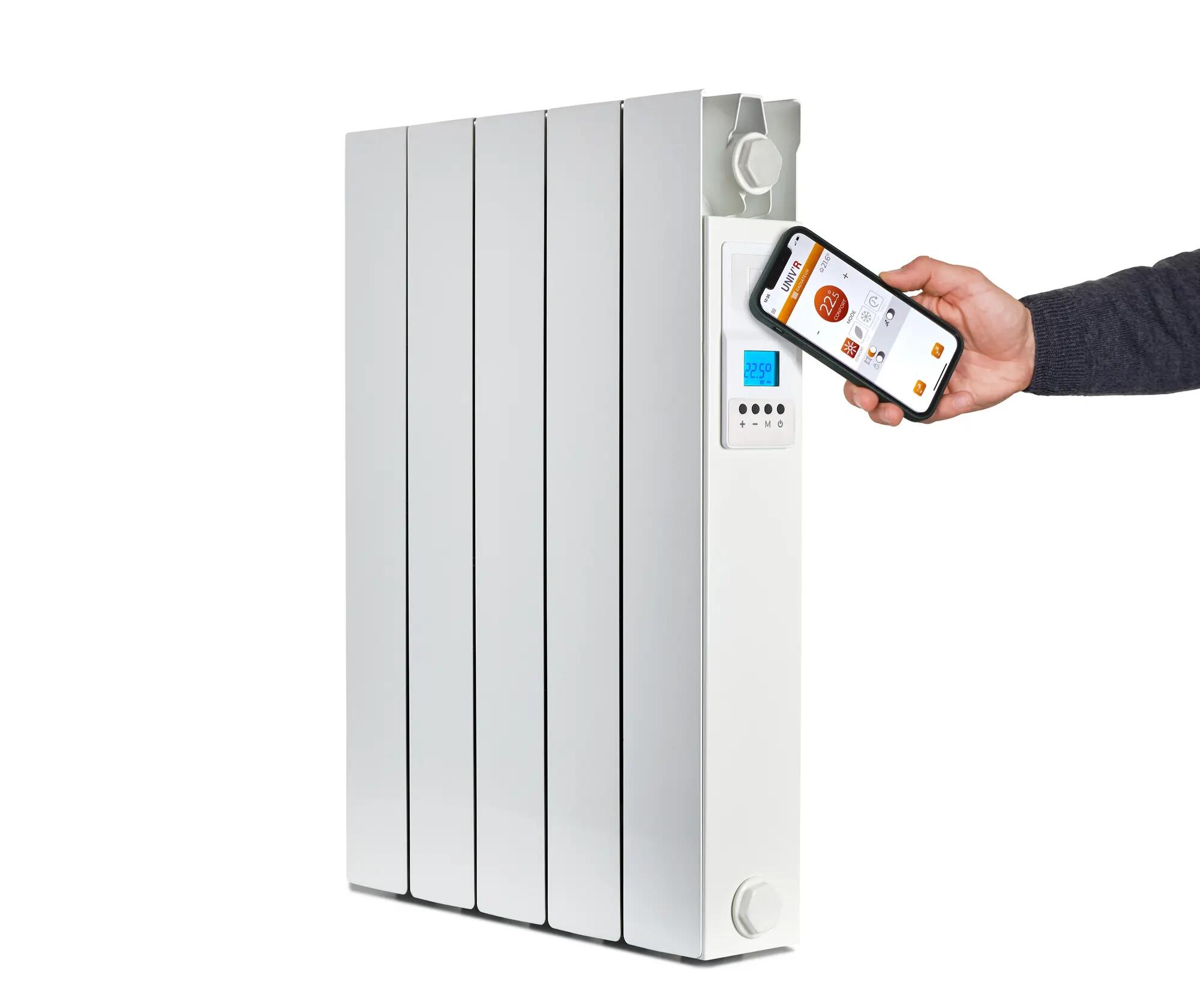 Radiateur électrique connecté 1000 W UNIV'R CHAUFFAGE Volupta vertical ... Radiateur électrique connecté 1000 W UNIV'R CHAUFFAGE Volupta vertical ...