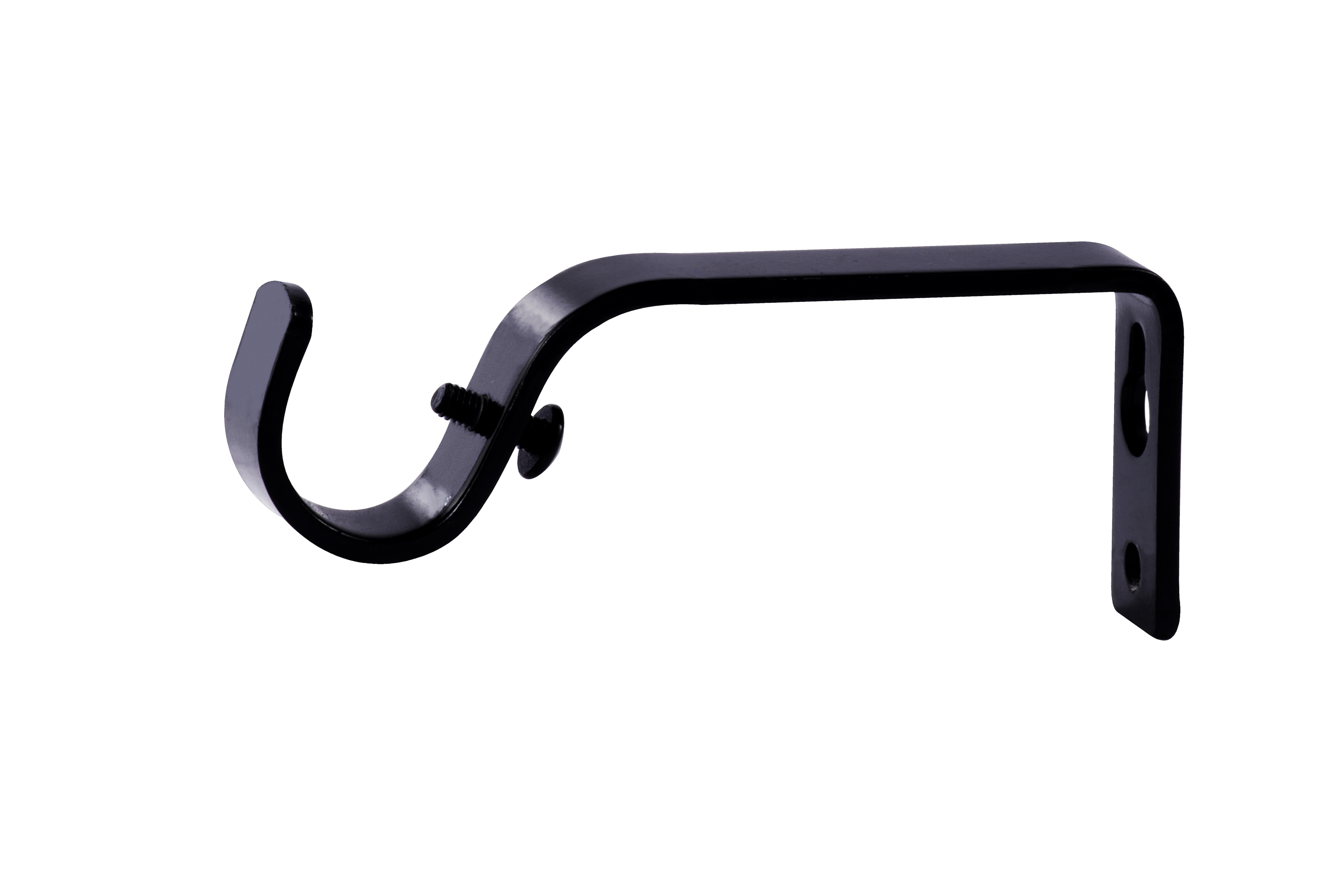 Support tringle à rideau Simple, 20 mm noir brillant INSPIRE | Leroy Merlin