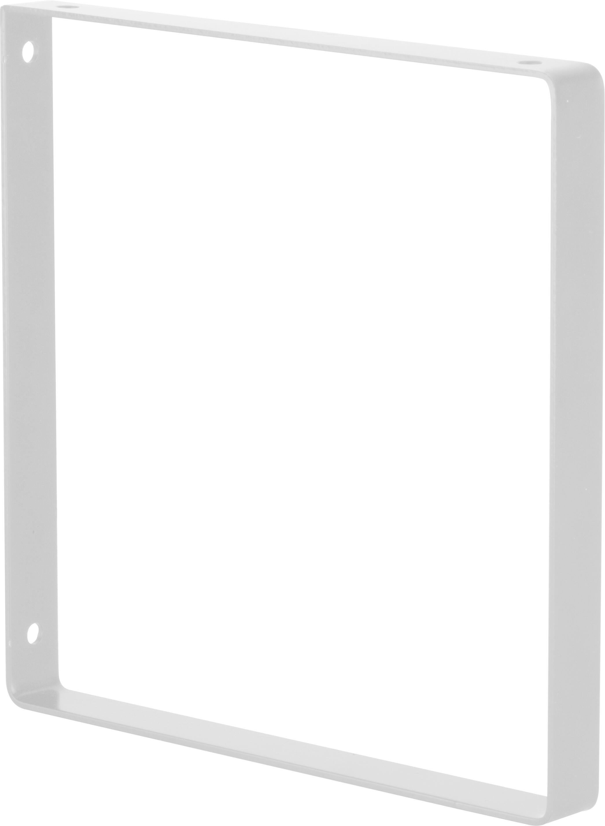 Equerre acier enduit de résine époxy blanc, H.10.5 x P.1.5 cm | Leroy ...